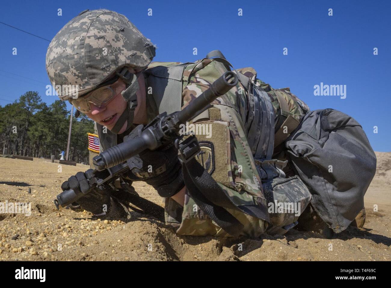 U.S. Army Spc. Emma E. Archut, 328th Military Police Company, performs ...
