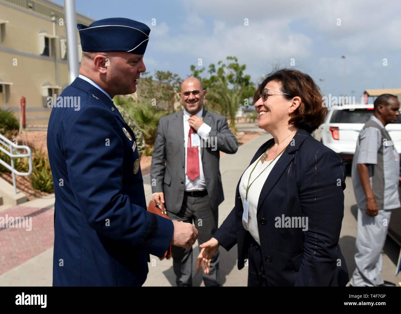 U.S. Air Force Brig. Gen. James R. Kriesel, left, deputy commanding ...