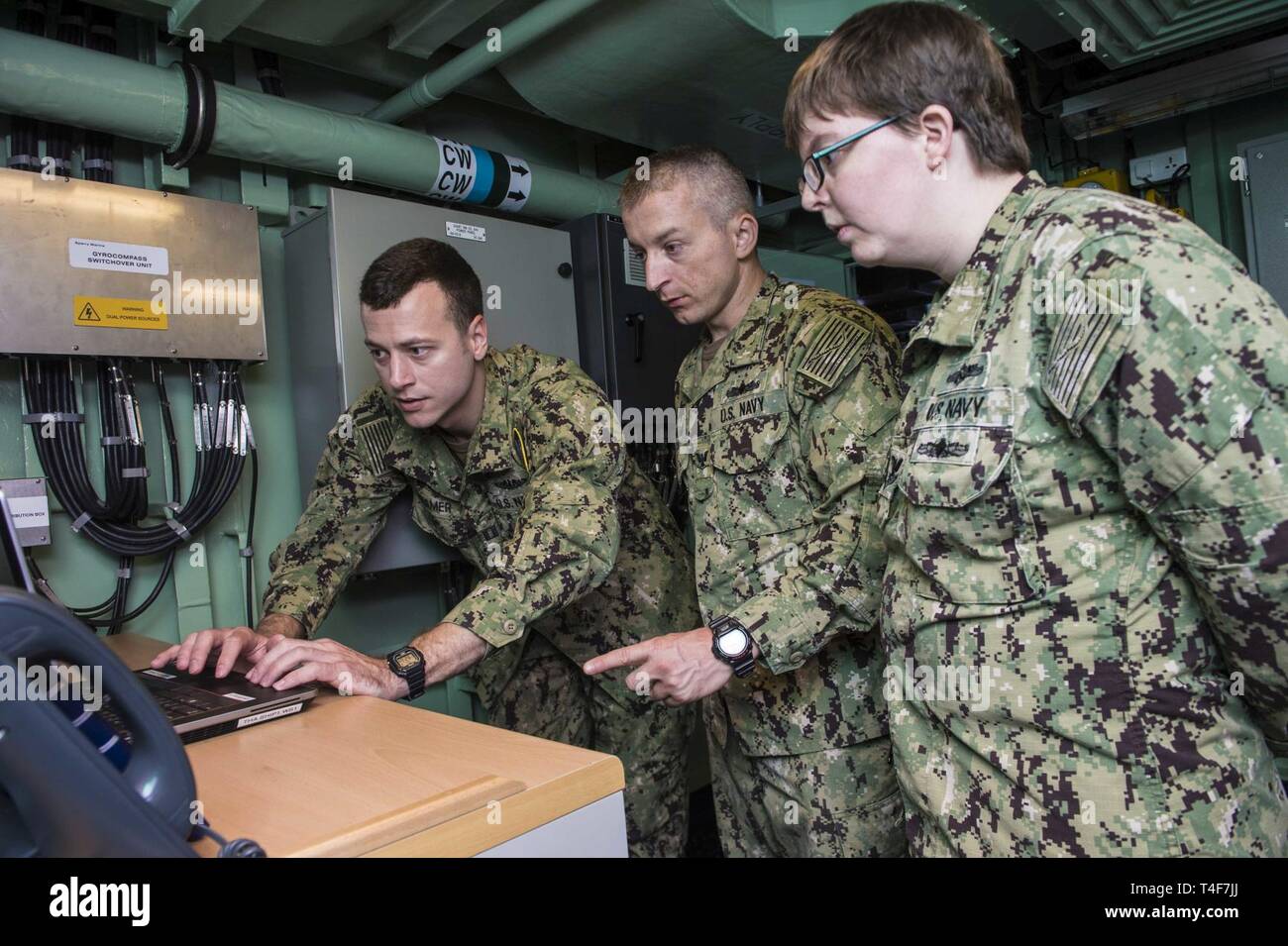 THAILAND (April 8, 2019) - Lt. Matthew Ziesmer, left, Electronic ...