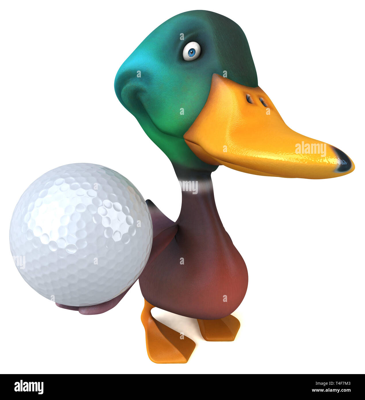 Fun duck - 3D Illustration Stock Photo - Alamy