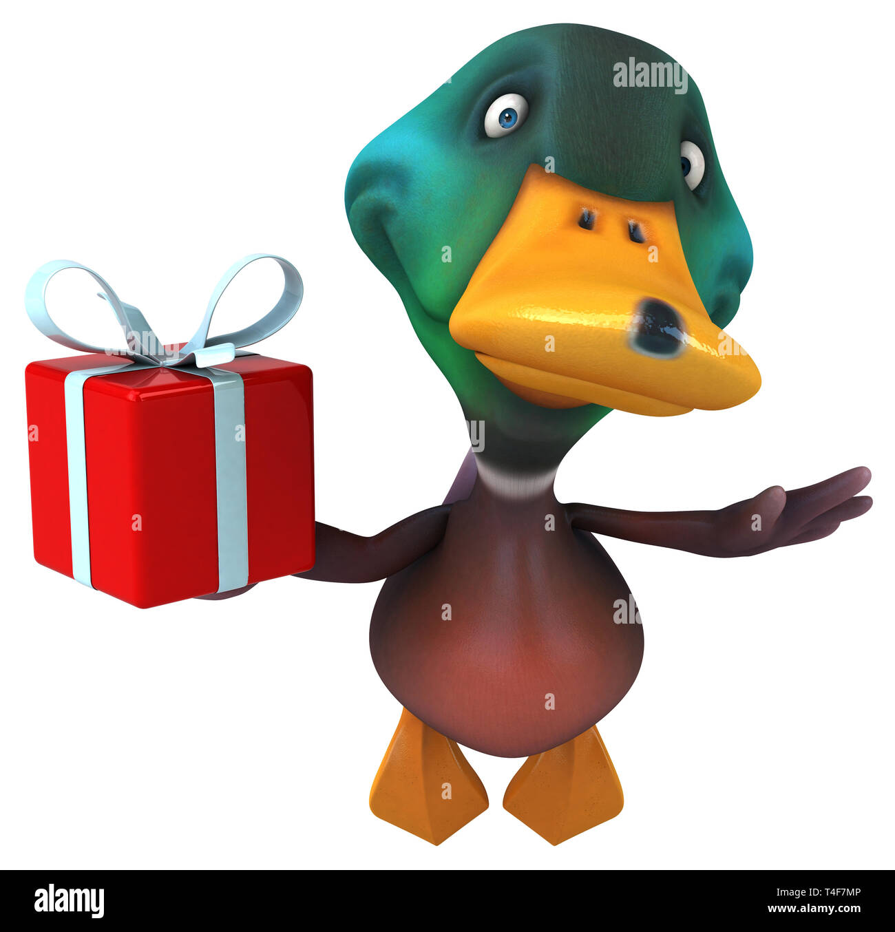 Fun duck - 3D Illustration Stock Photo - Alamy