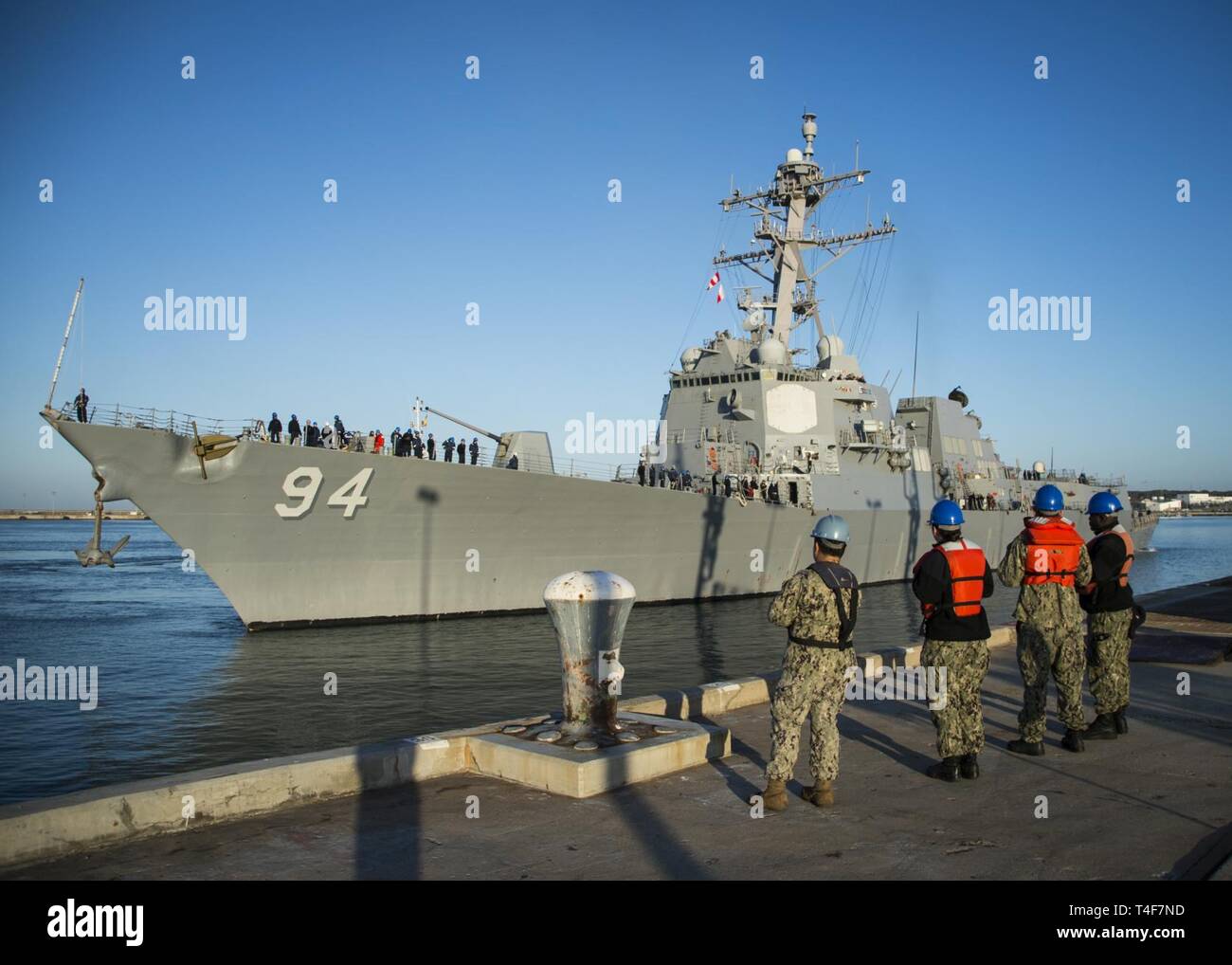 NAVAL STATION ROTA, Spain (April 11, 2019) Sailors assigned to Naval ...