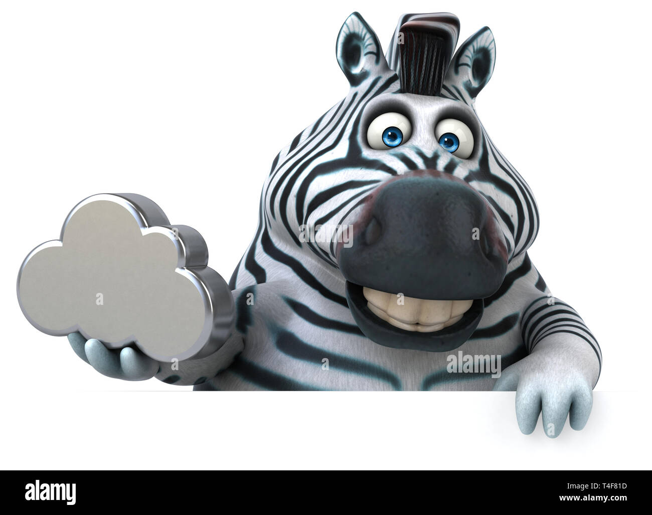 Fun zebra - 3D Illustration Stock Photo - Alamy