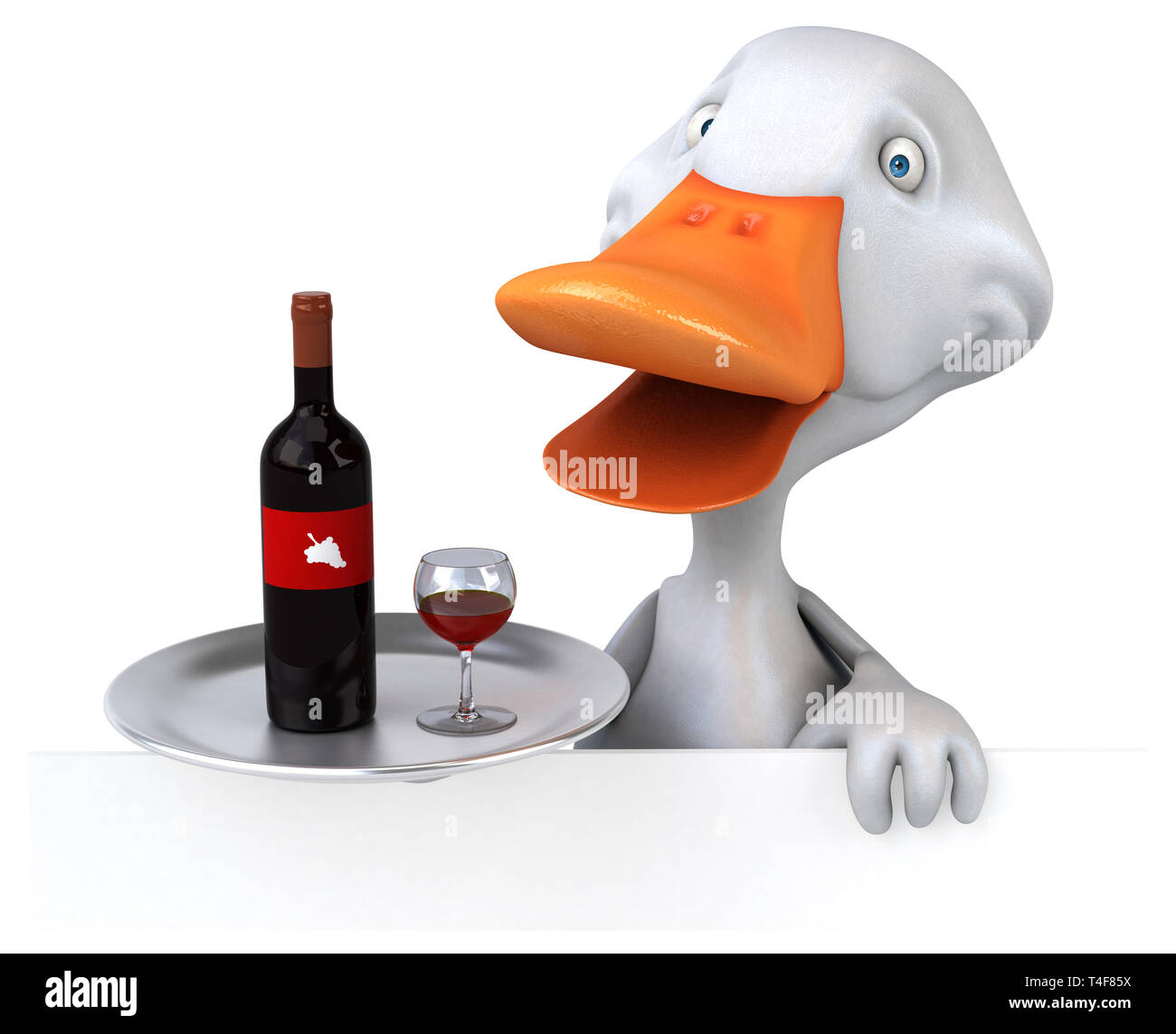 Fun duck - 3D Illustration Stock Photo - Alamy