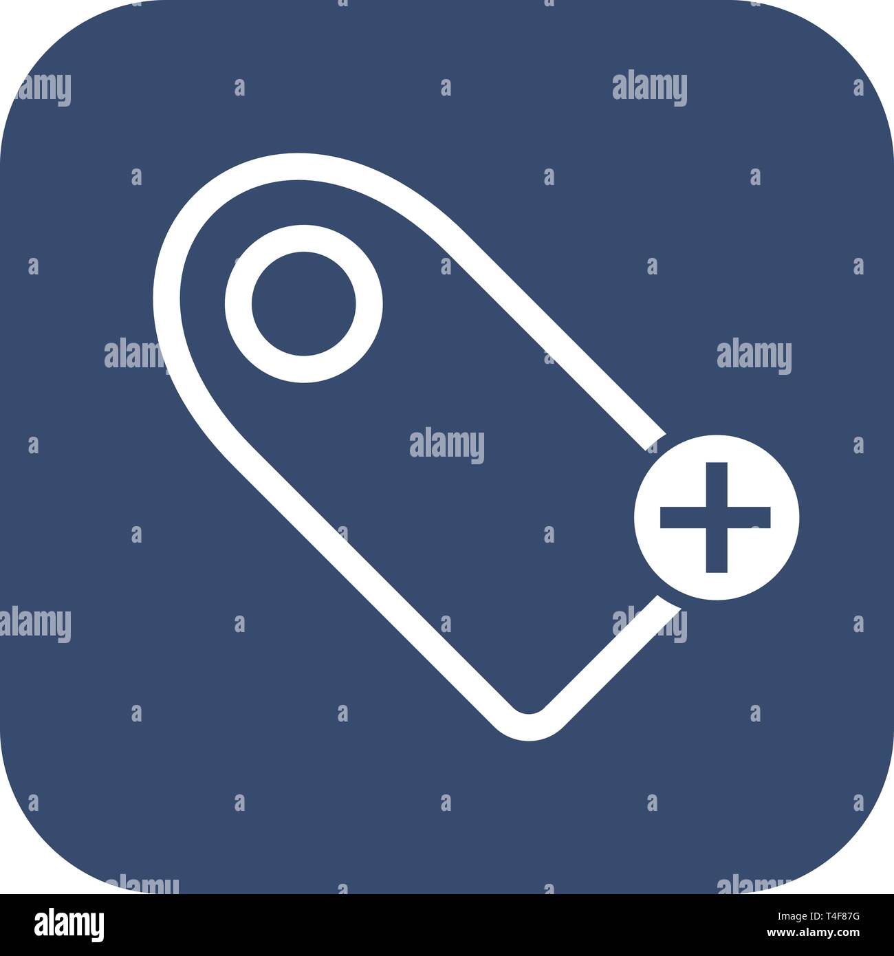 Add sign. Tag icon in trendy flat style isolated on white background ...