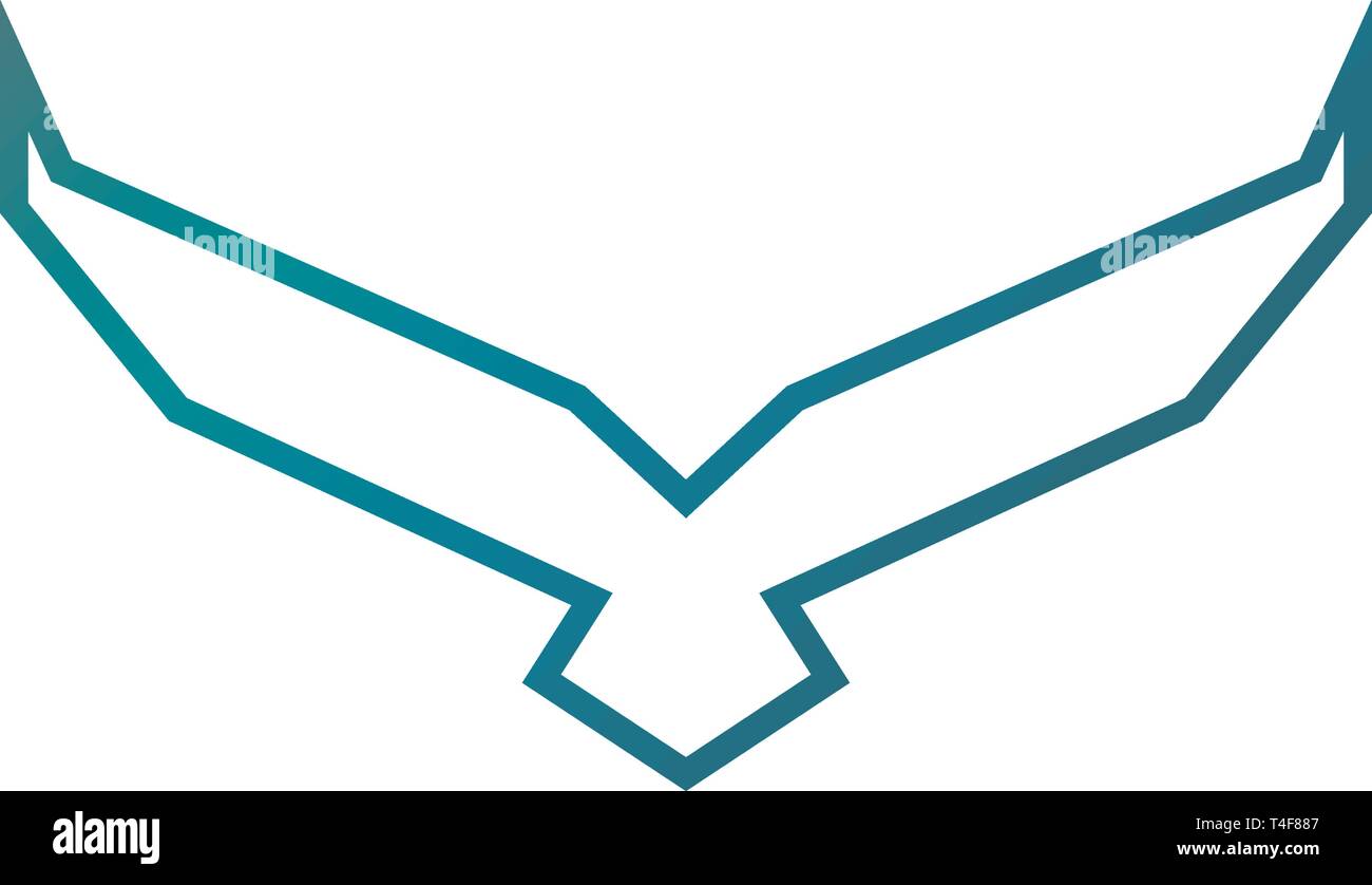 Falcon soaring rising Wings. Luxury corporate heraldic flying Eagle ...