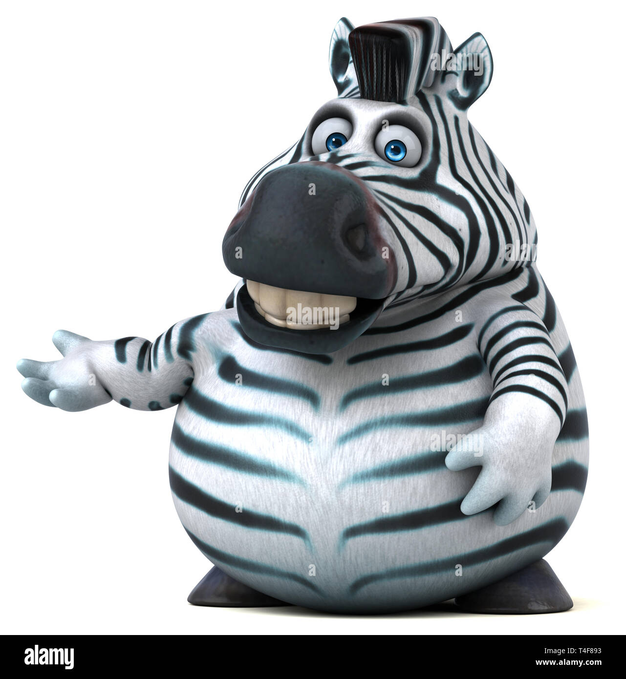 Fun zebra - 3D Illustration Stock Photo - Alamy