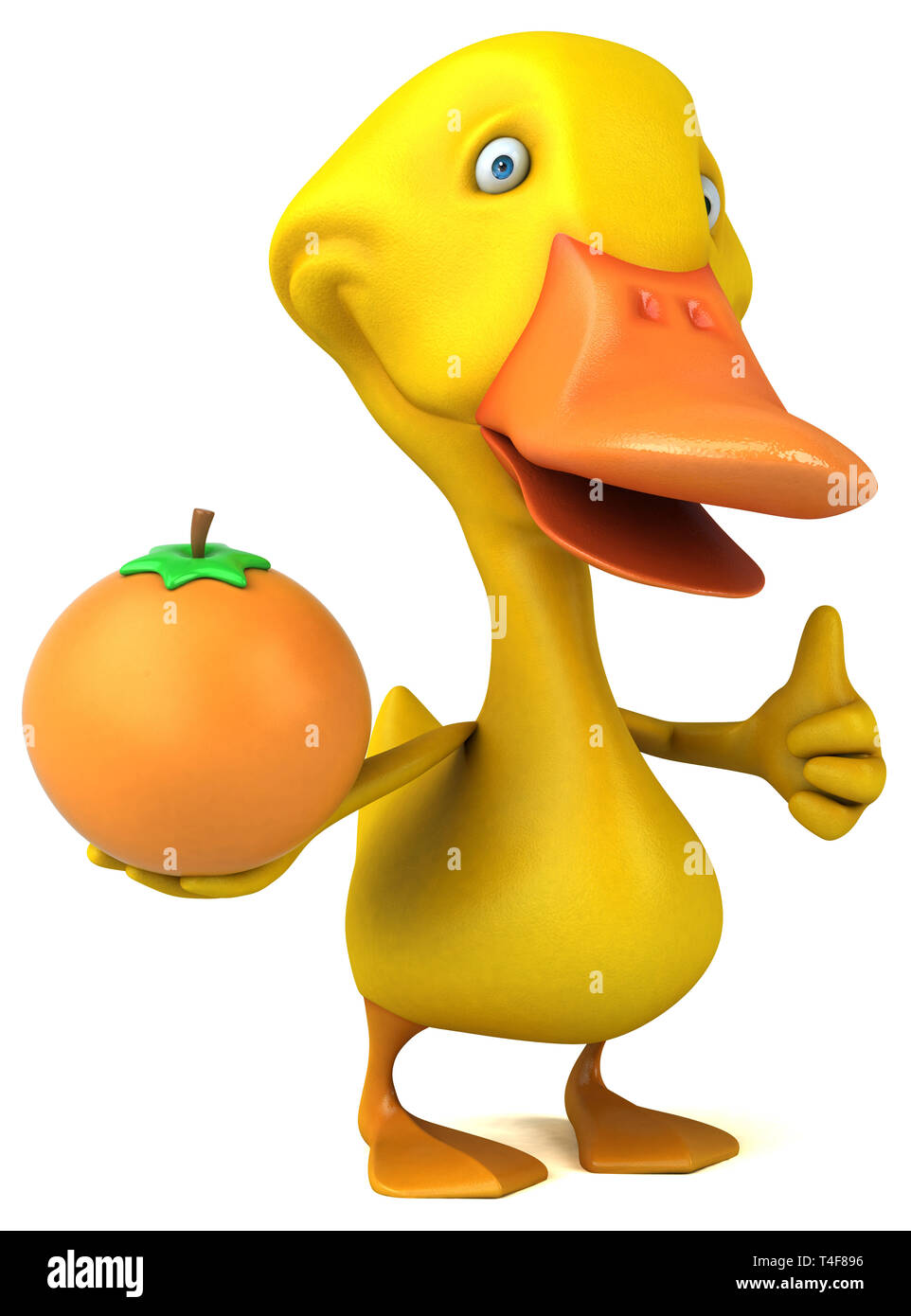 Fun duck - 3D Illustration Stock Photo - Alamy