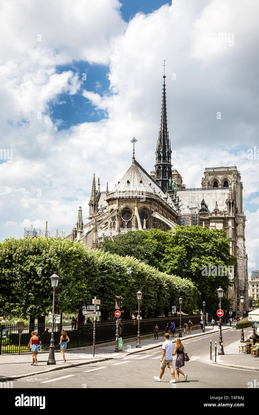 Historical Paris views with Notre dame de Paris and some others ...