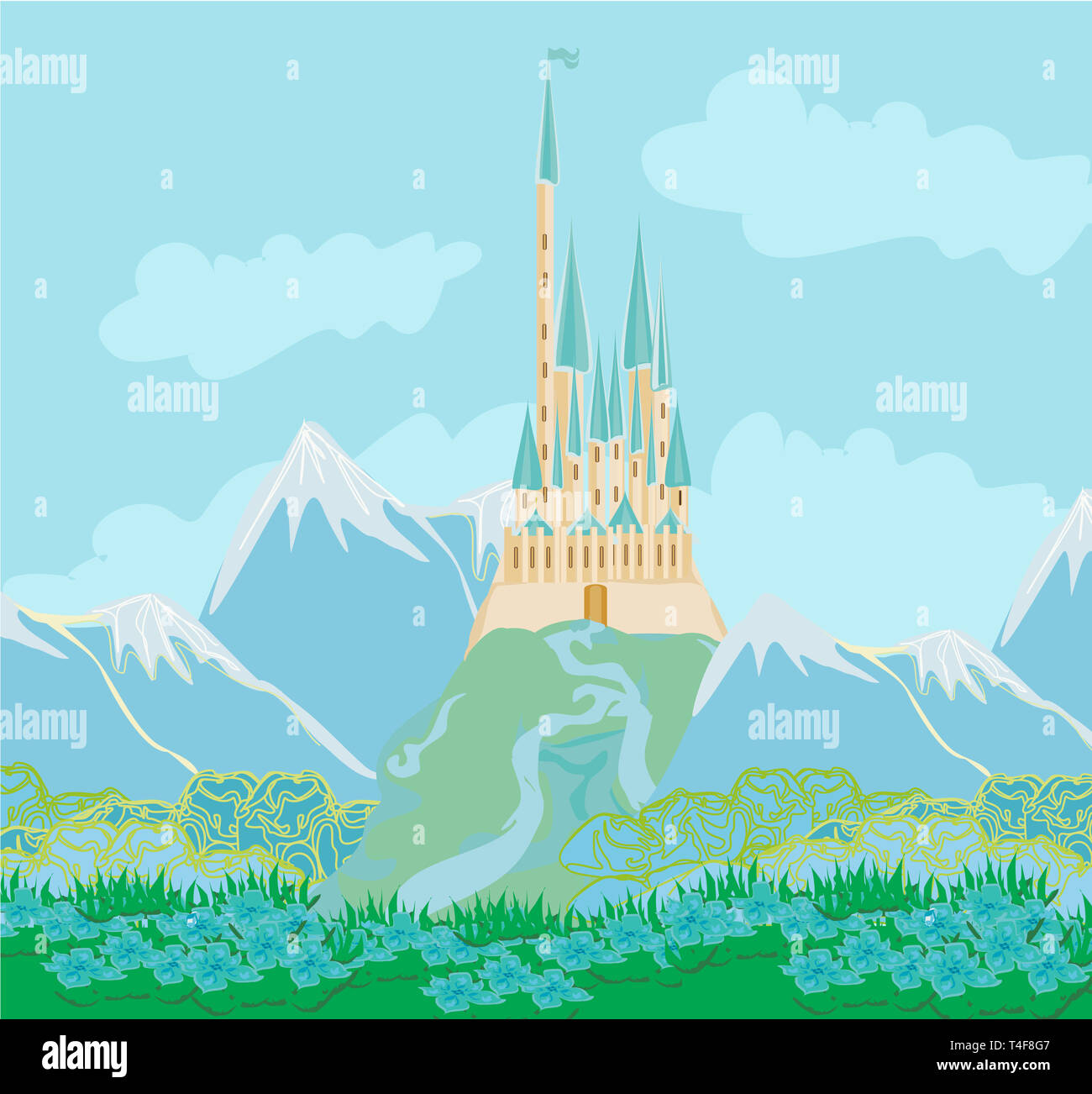 Magic FairyTale Princess Castle Stock Photo - Alamy