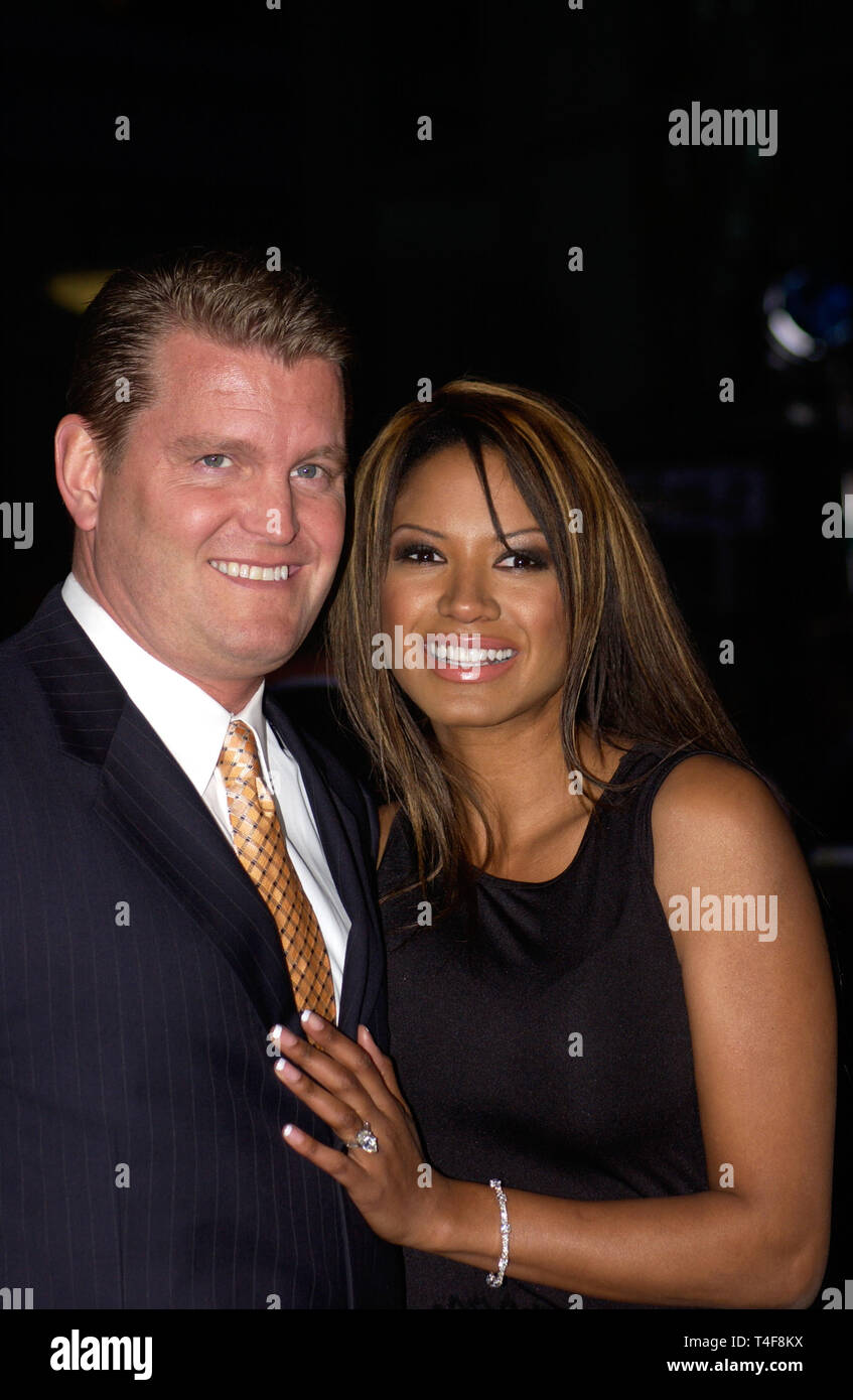LOS ANGELES, CA. April 19, 2004: Actress TRACI BINGHAM & fiance JOHN ...