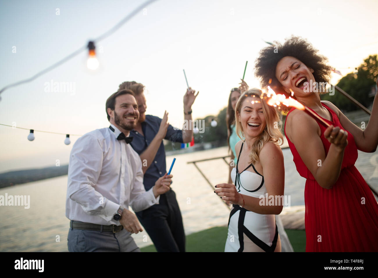 Group people party hi-res stock photography and images - Alamy