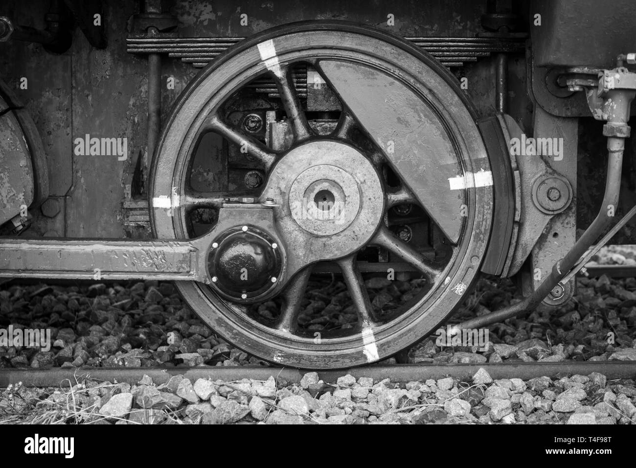 Wheel of a old train Stock Photo - Alamy