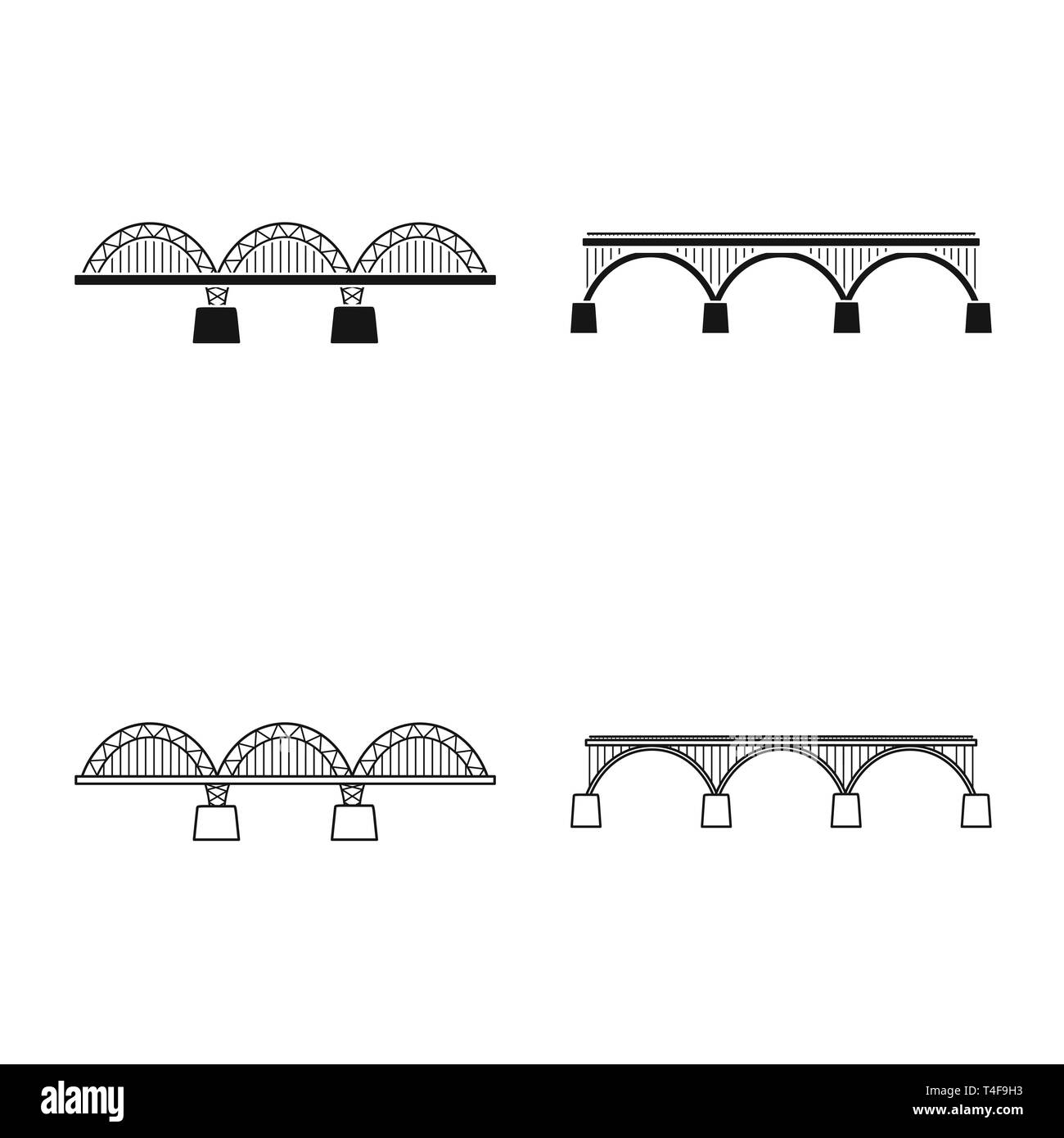 Vector illustration of connection and design sign. Set of connection ...