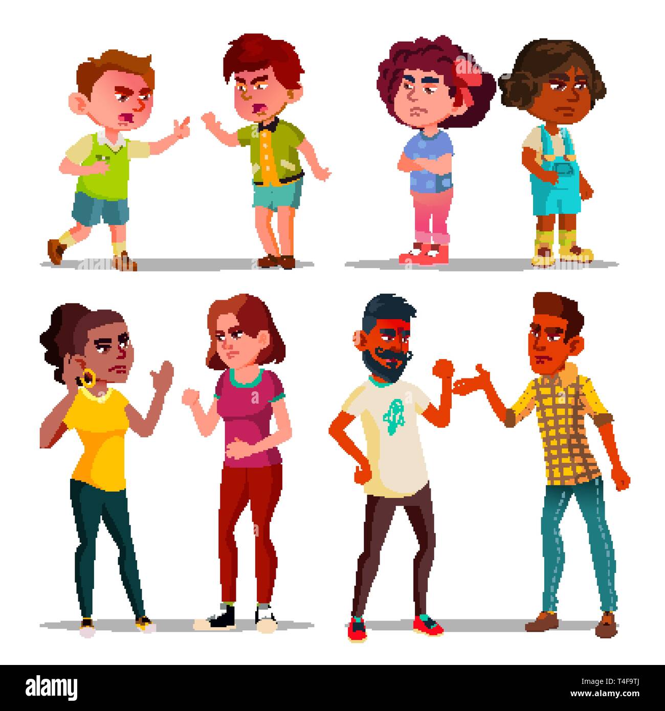 Cartoon drawing illustration angry arguing hi-res stock photography and ...