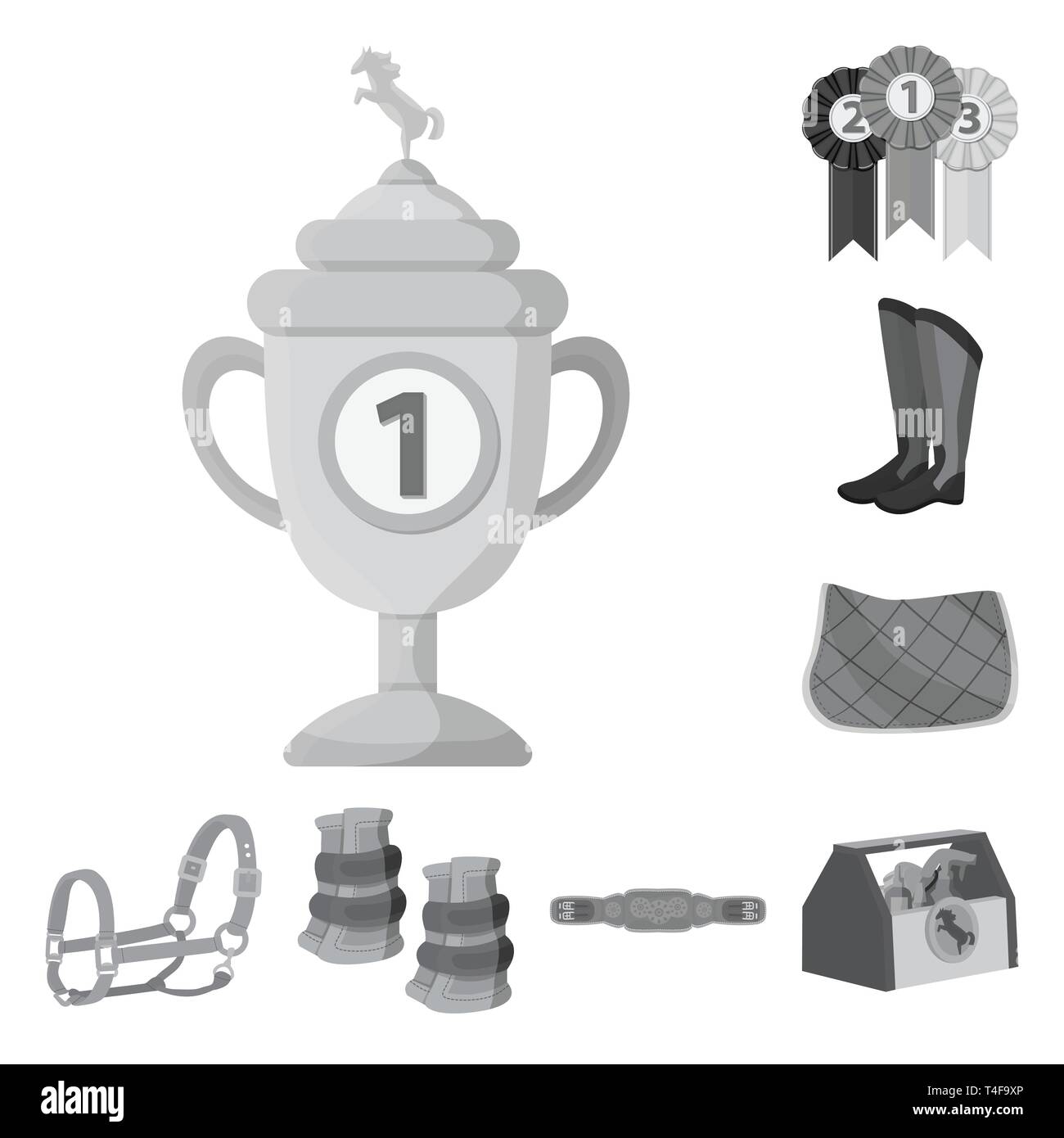 Isolated object of race and horse icon. Collection of race and racing ...