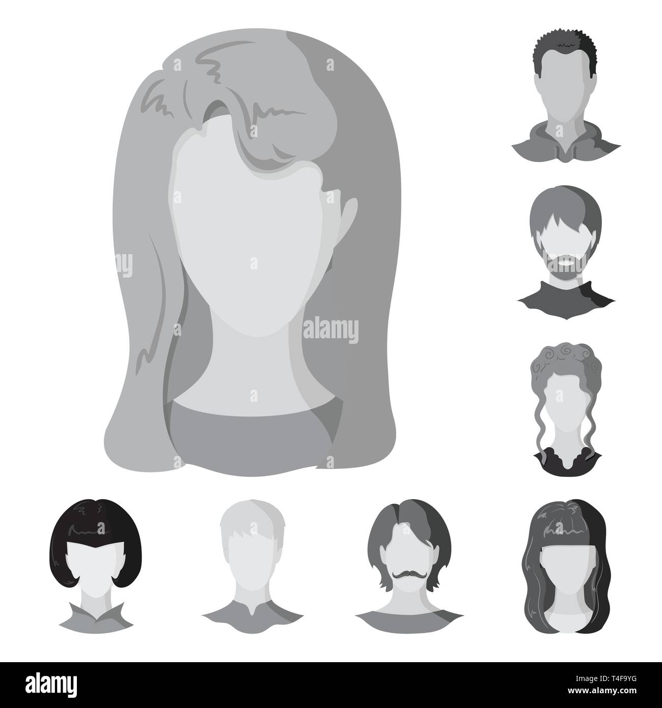 Vector design of character and profile logo. Set of character and dummy ...
