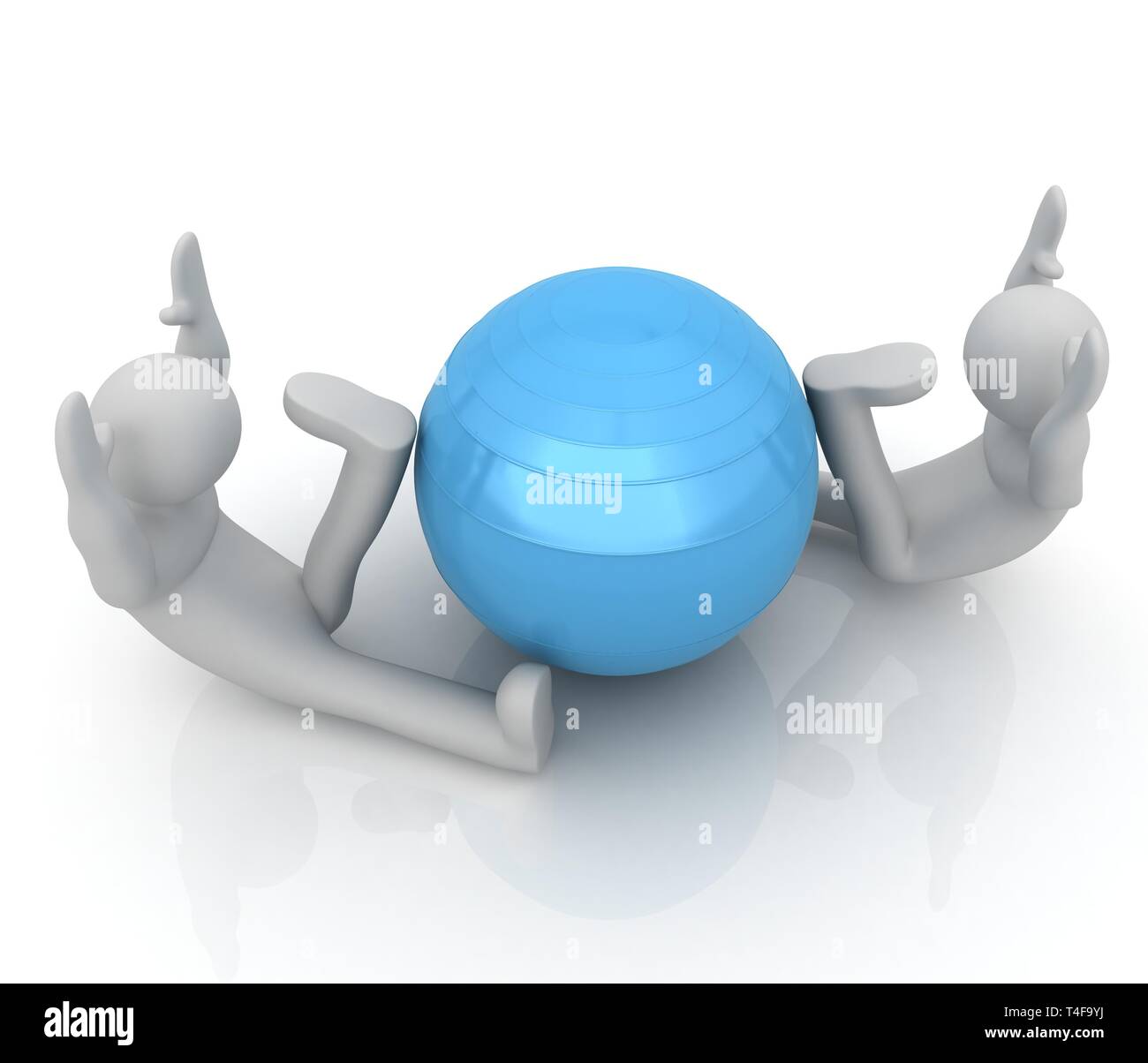 3d man exercising position on fitness ball. My biggest pilates series ...