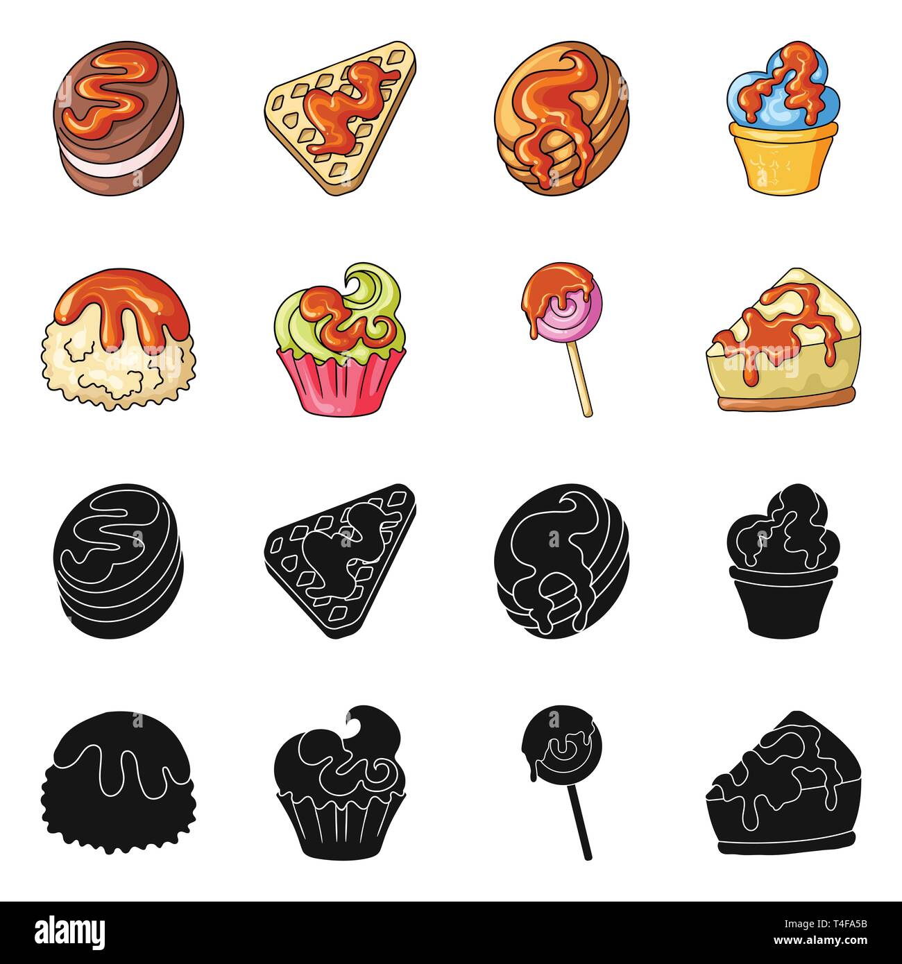 Vector design of confectionery and culinary symbol. Set of ...