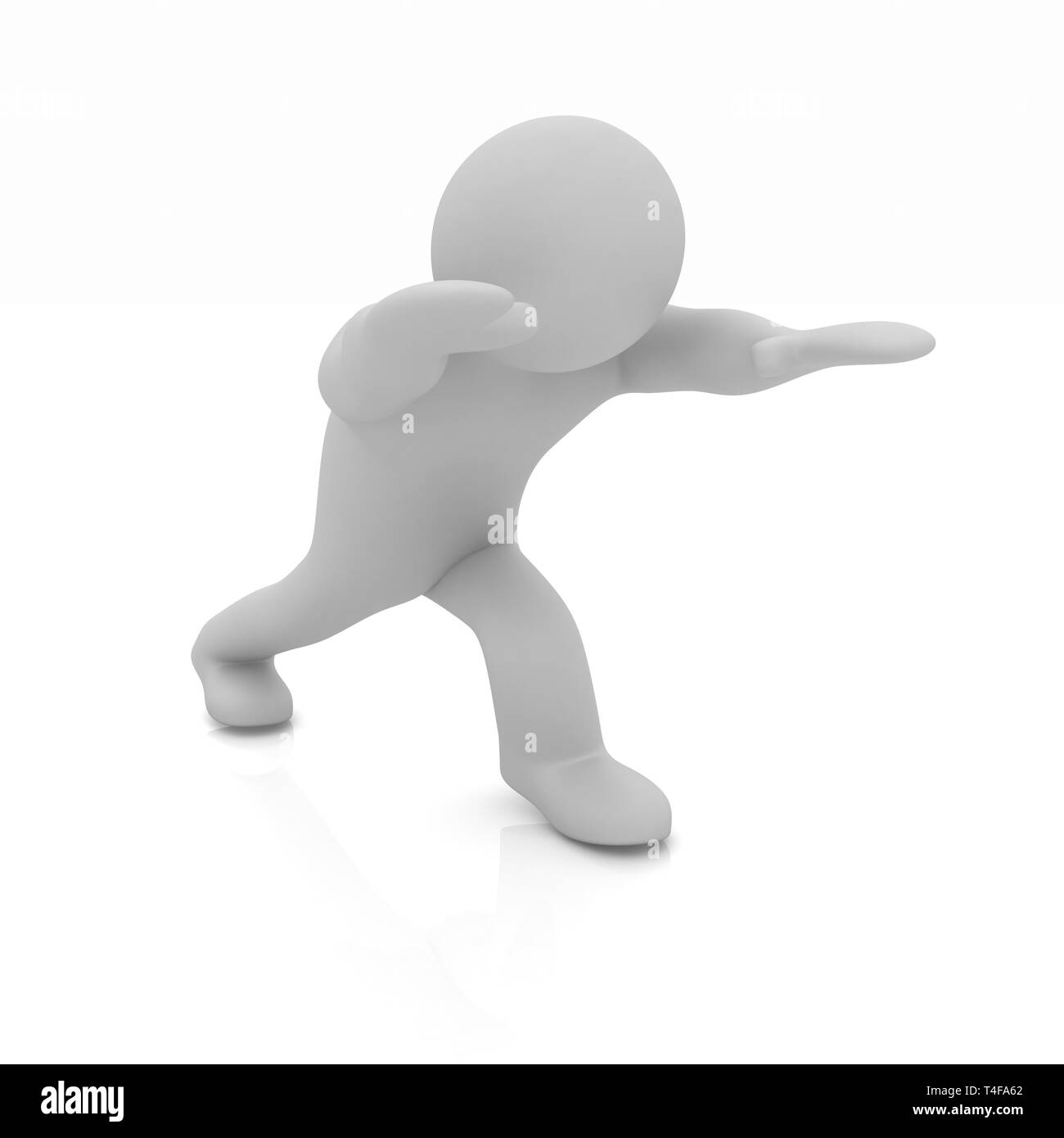 3d man isolated on white. Series: morning exercises - flexibility ...