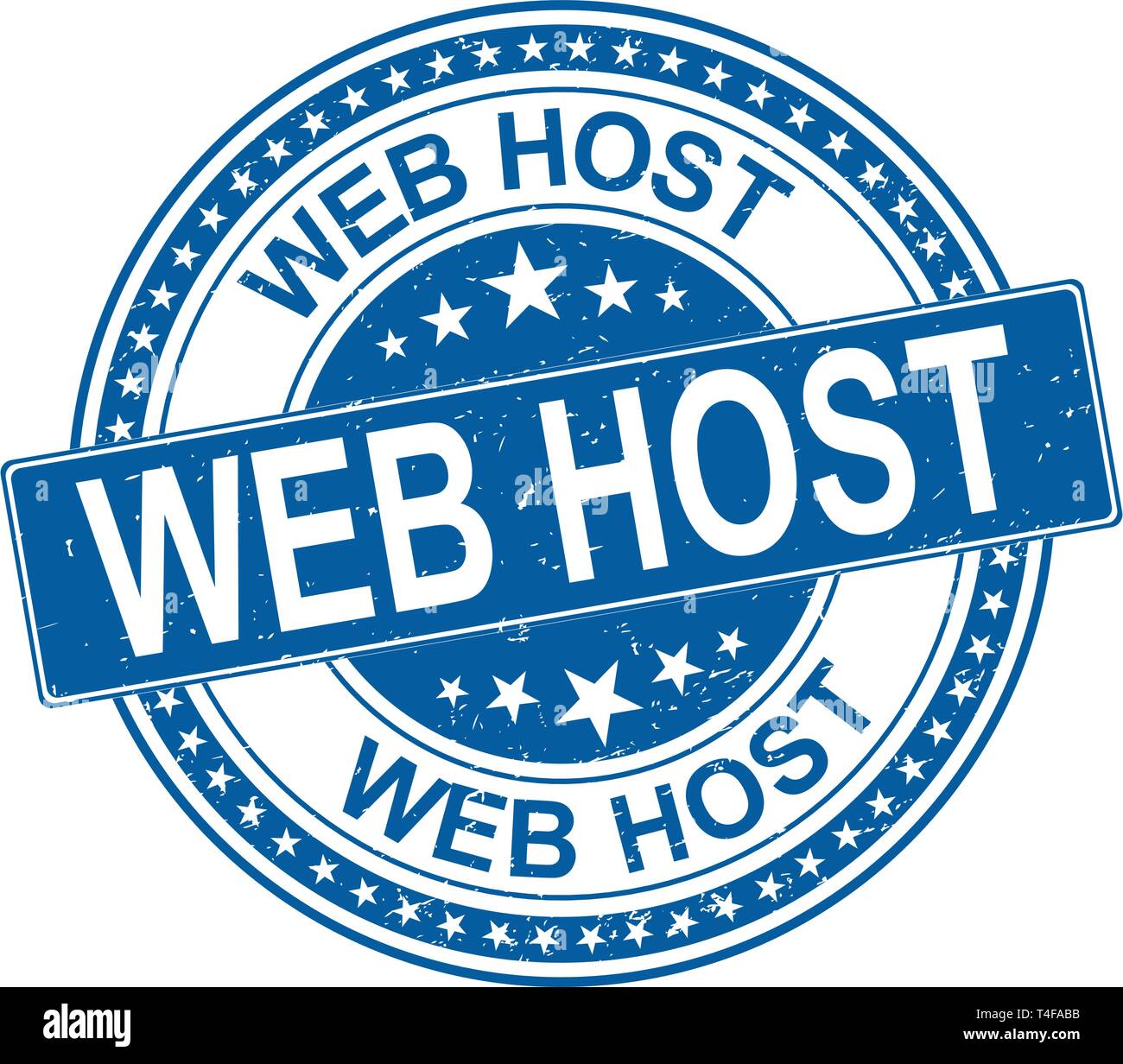 web host round vector rubber stamp illustration Stock Vector Image ...