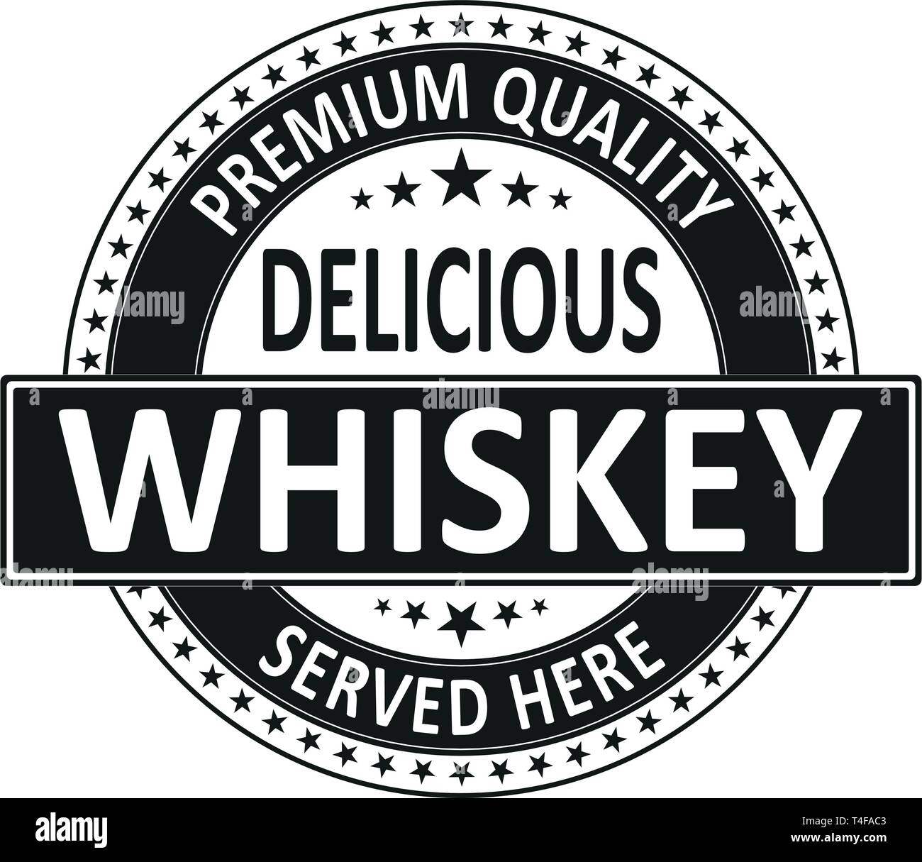 premium quality whiskey vector stamp illustration isolated on white ...