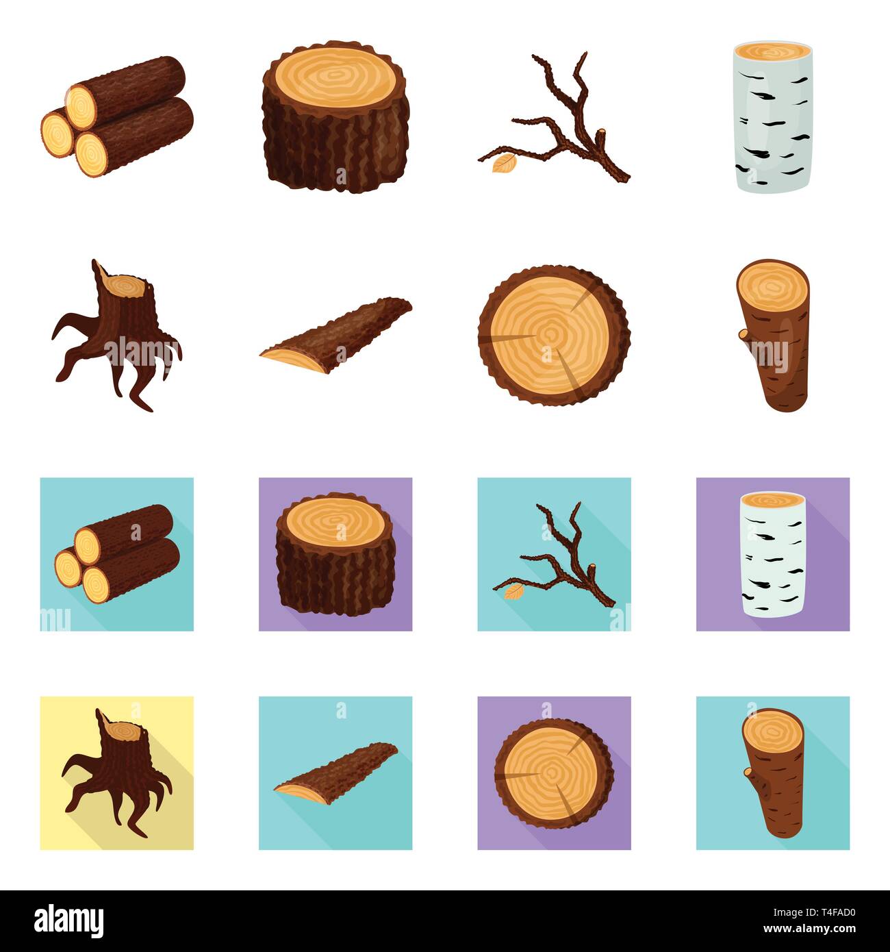 Deck branch stump timber Stock Vector Images - Alamy