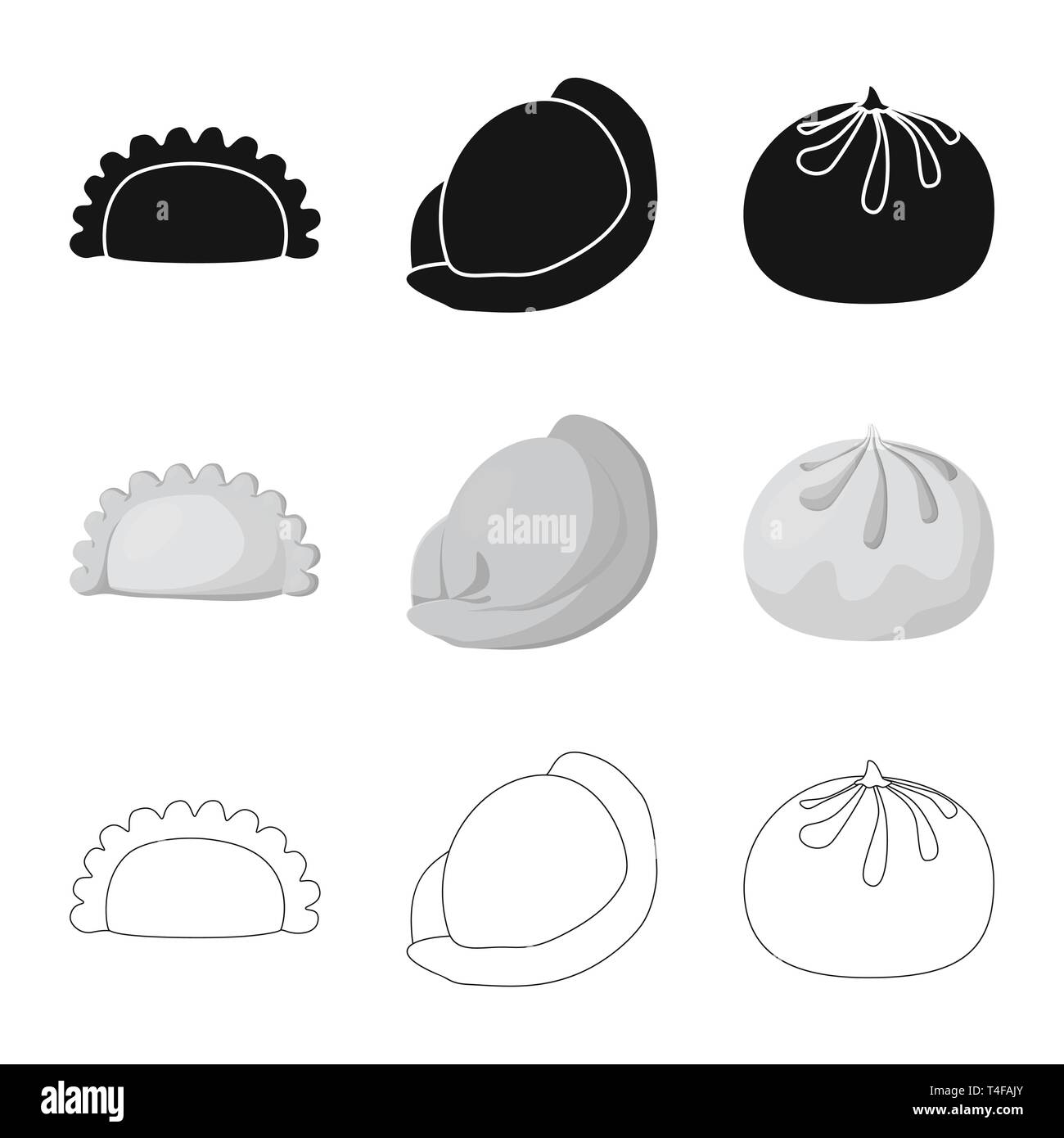 Vector design of products and cooking logo. Set of products and ...