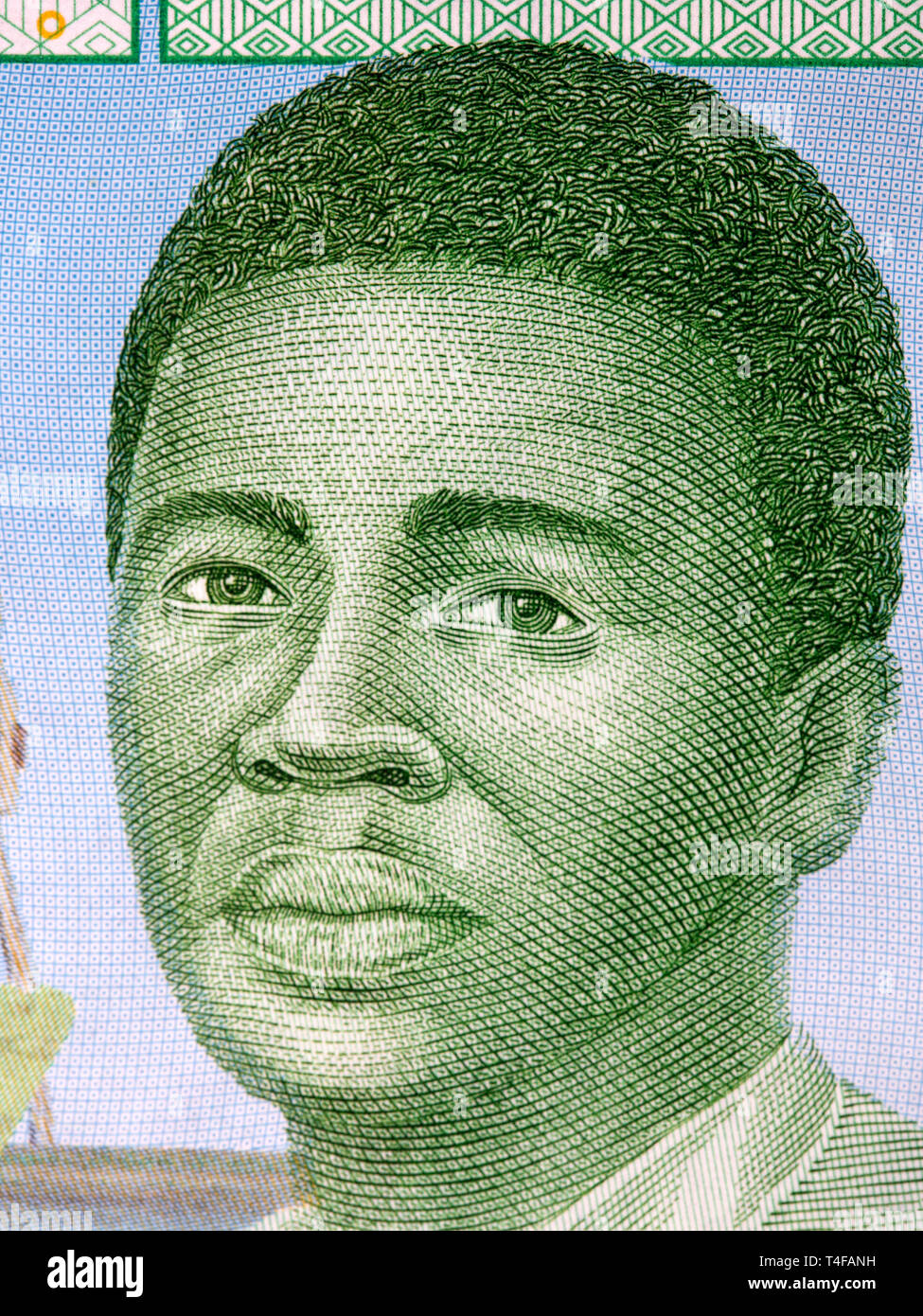 African man, a portrait from Central African money Stock Photo - Alamy