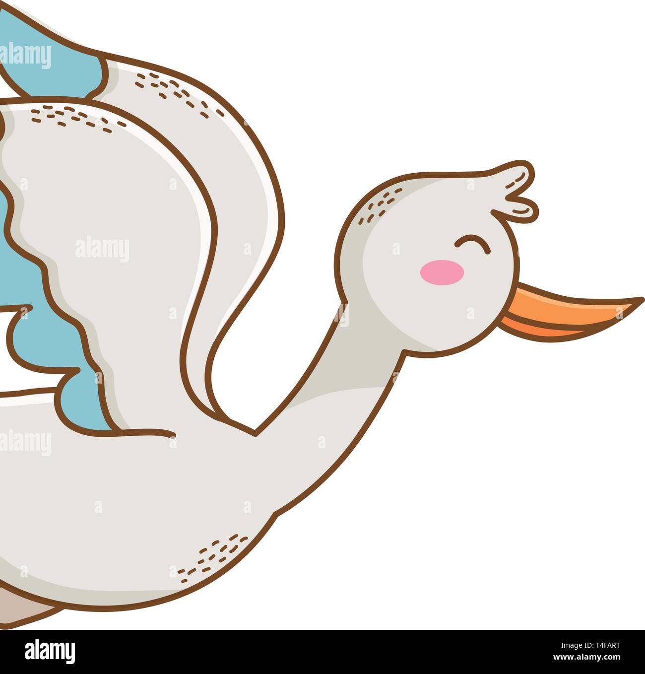 stork bird cartoon vector illustration graphic design Stock Vector ...
