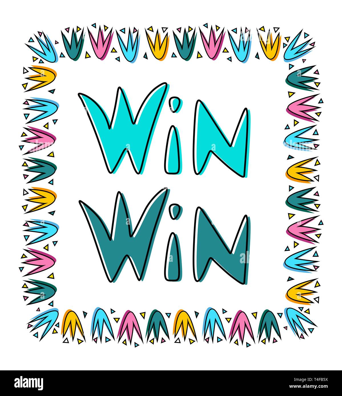 Win-win. Business concept. Vector illustration on white background ...