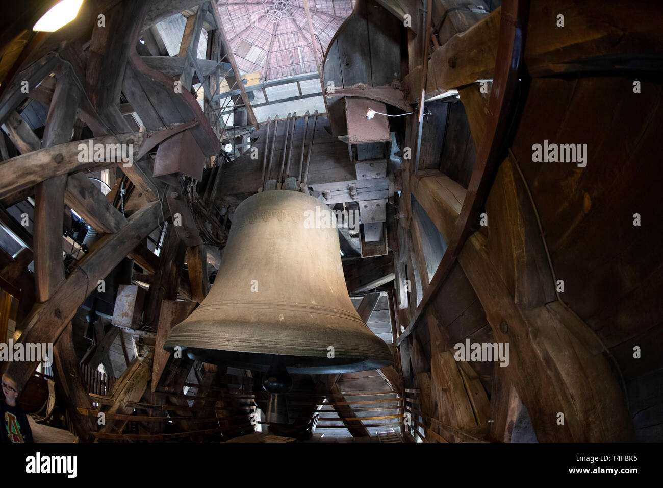 Notre dame paris cathedral bells and roof detail before fire Stock ...