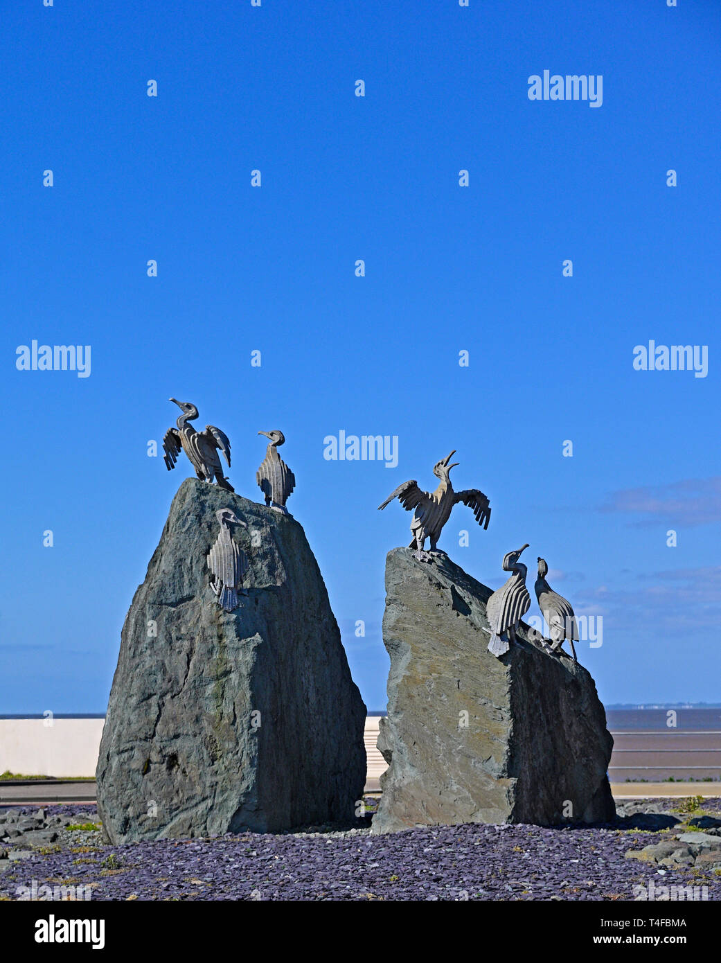 Cormorant bird sculpture. The Tern Project. The Promenade, Morecambe ...
