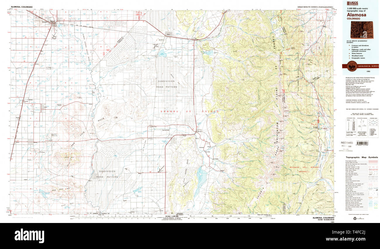 Alamosa map hi-res stock photography and images - Alamy