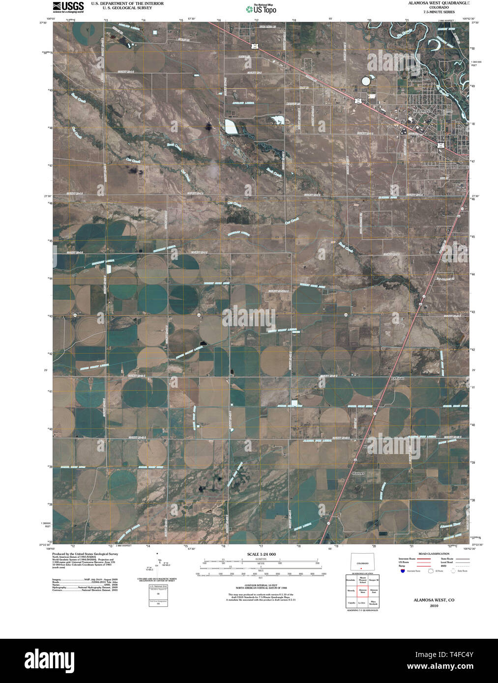 Alamosa map hi-res stock photography and images - Alamy
