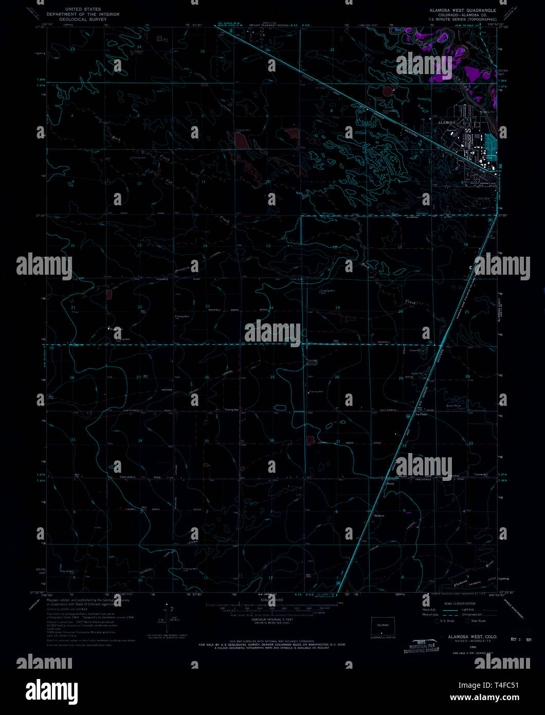 Alamosa map hi-res stock photography and images - Alamy