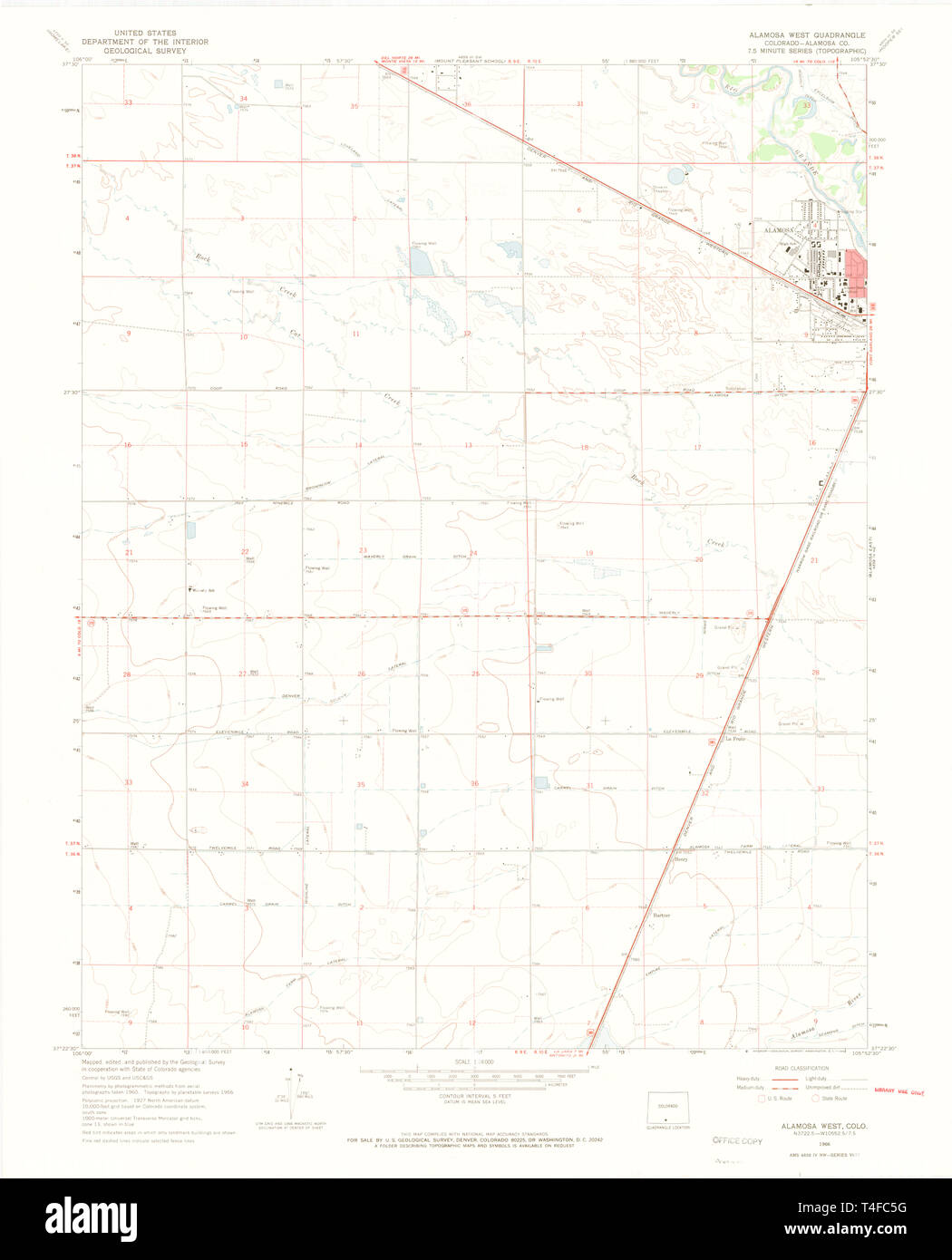 Alamosa map hi-res stock photography and images - Alamy