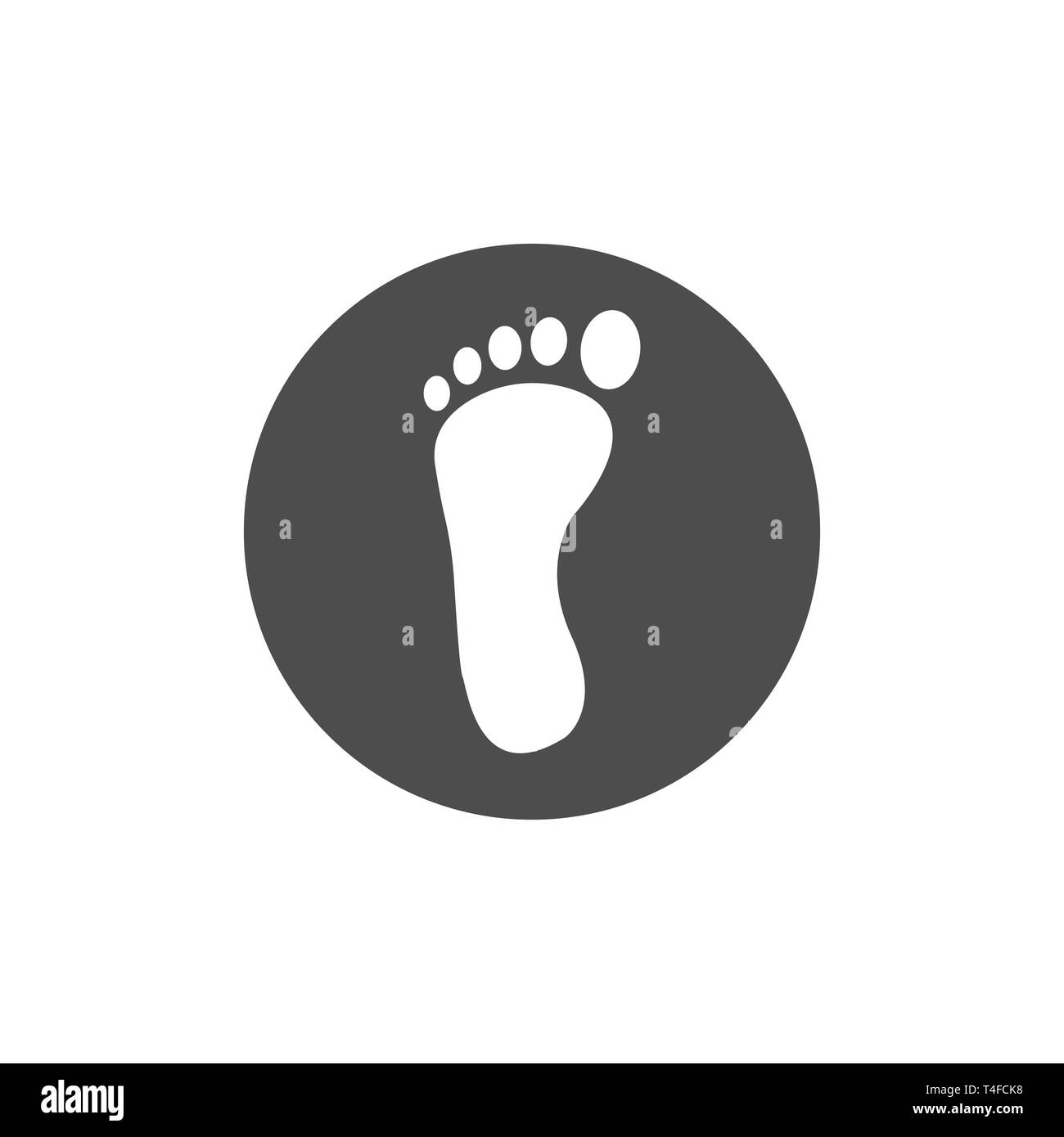Vector illustration, flat design. Foot leg print icon Stock Vector ...