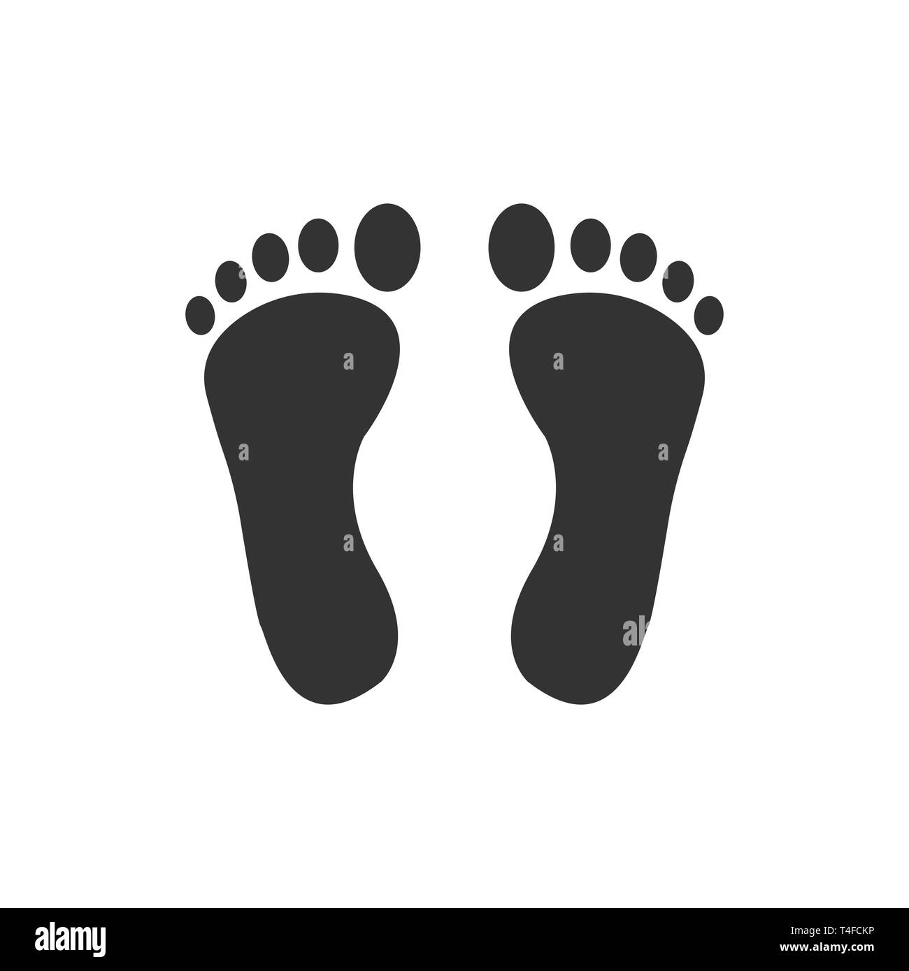 Vector illustration, flat design. Foot leg print icon Stock Vector ...