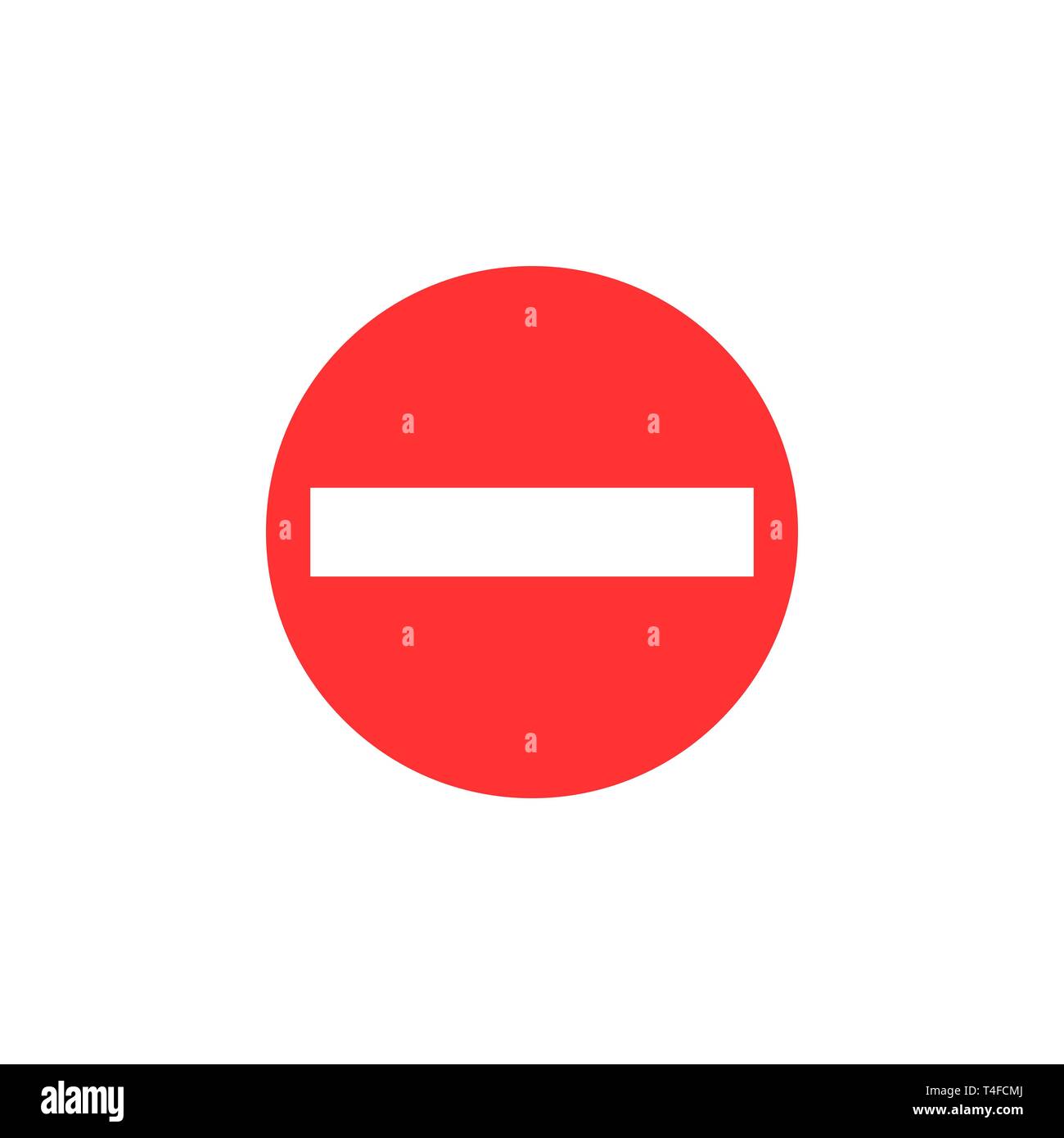 Vector illustration, flat design. No entry sign Stock Vector Image ...