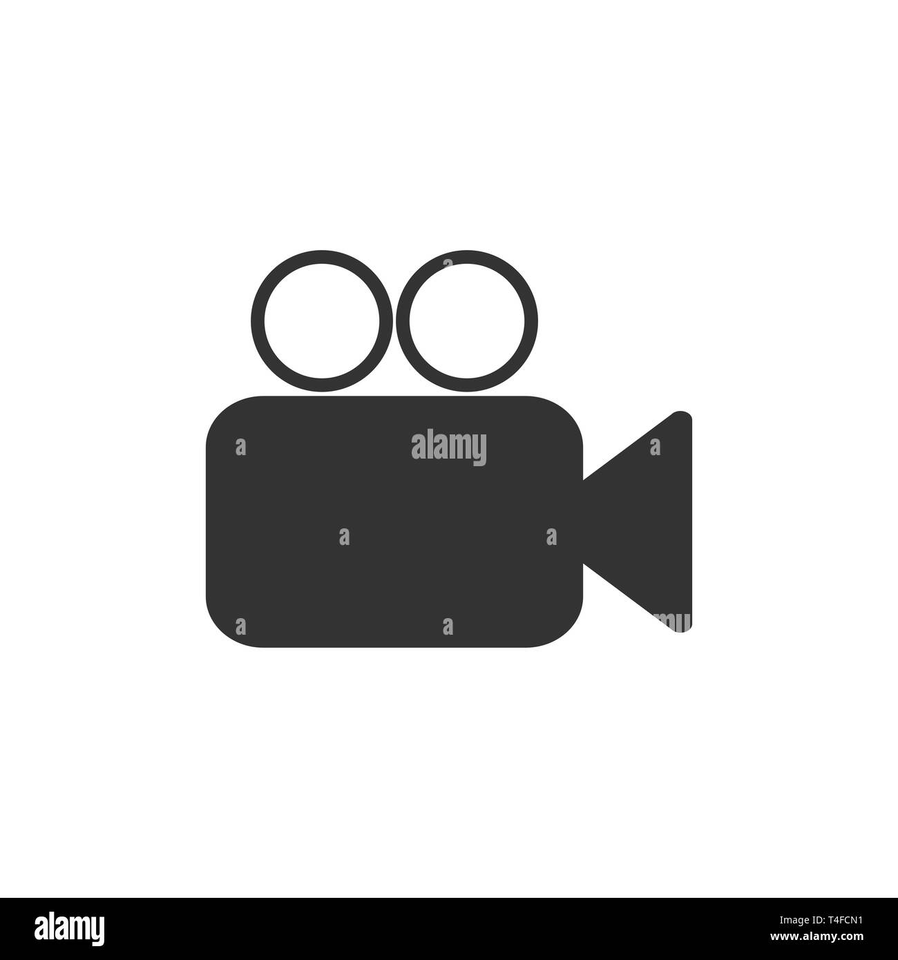 Vector illustration, flat design. Video camera icon Stock Vector Image ...