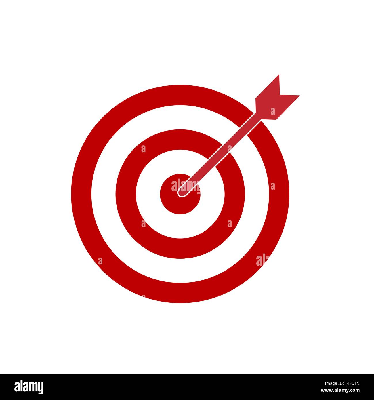 Vector illustration, flat design. Bow, center focus target icon Stock ...