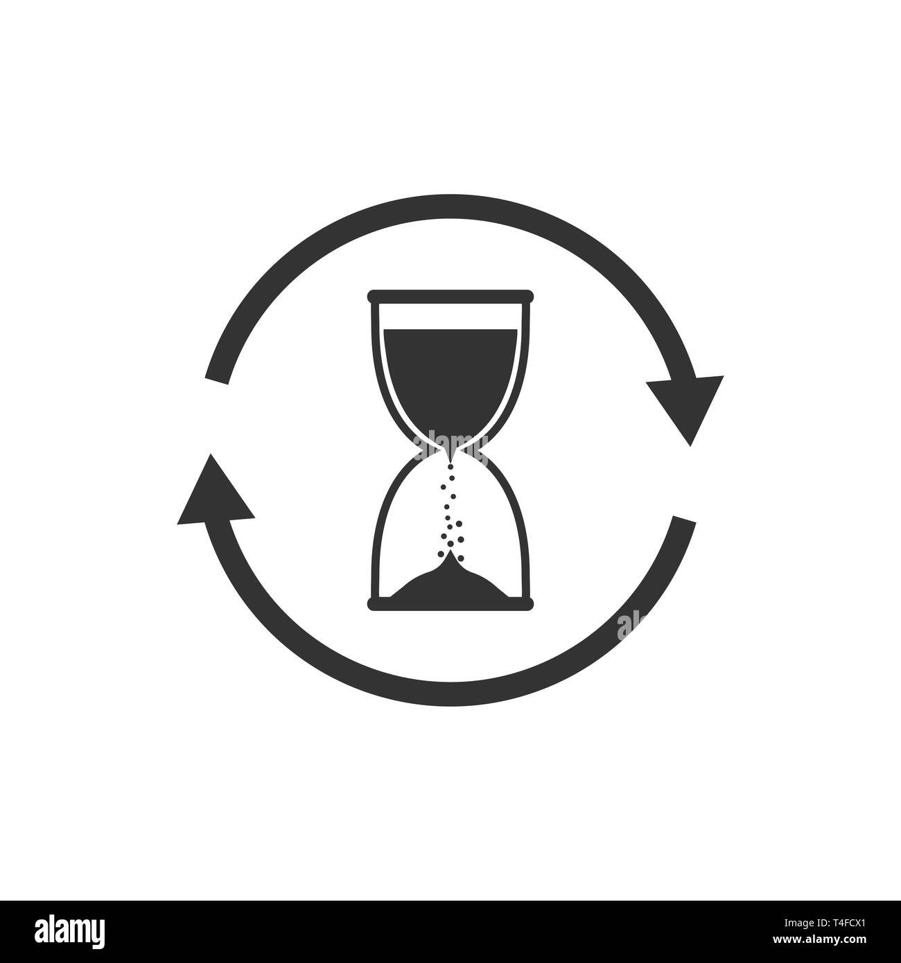 Hourglass, sand time icon flat vector Stock Vector Image & Art - Alamy