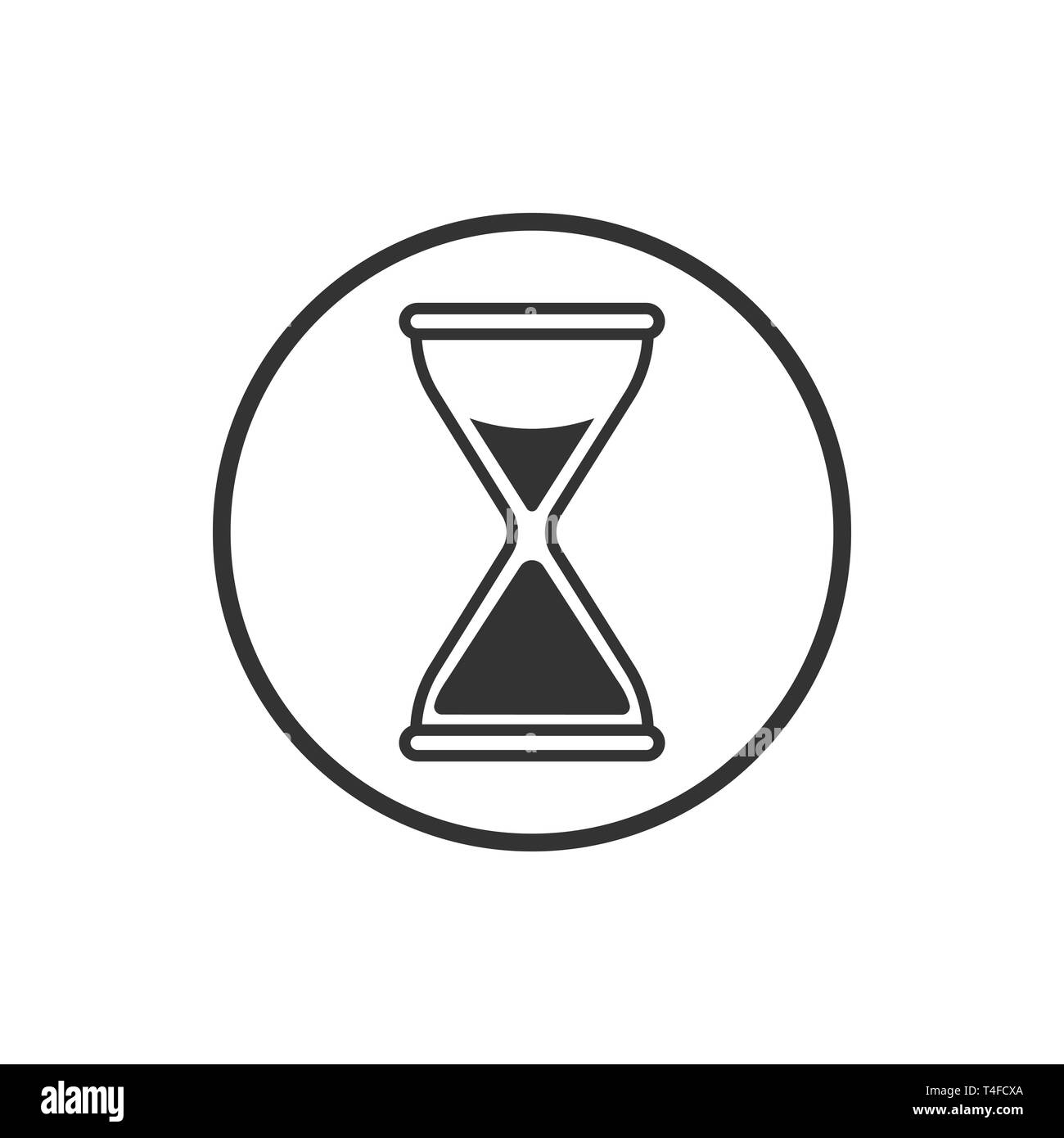Hourglass, sand time icon flat vector Stock Vector Image & Art - Alamy
