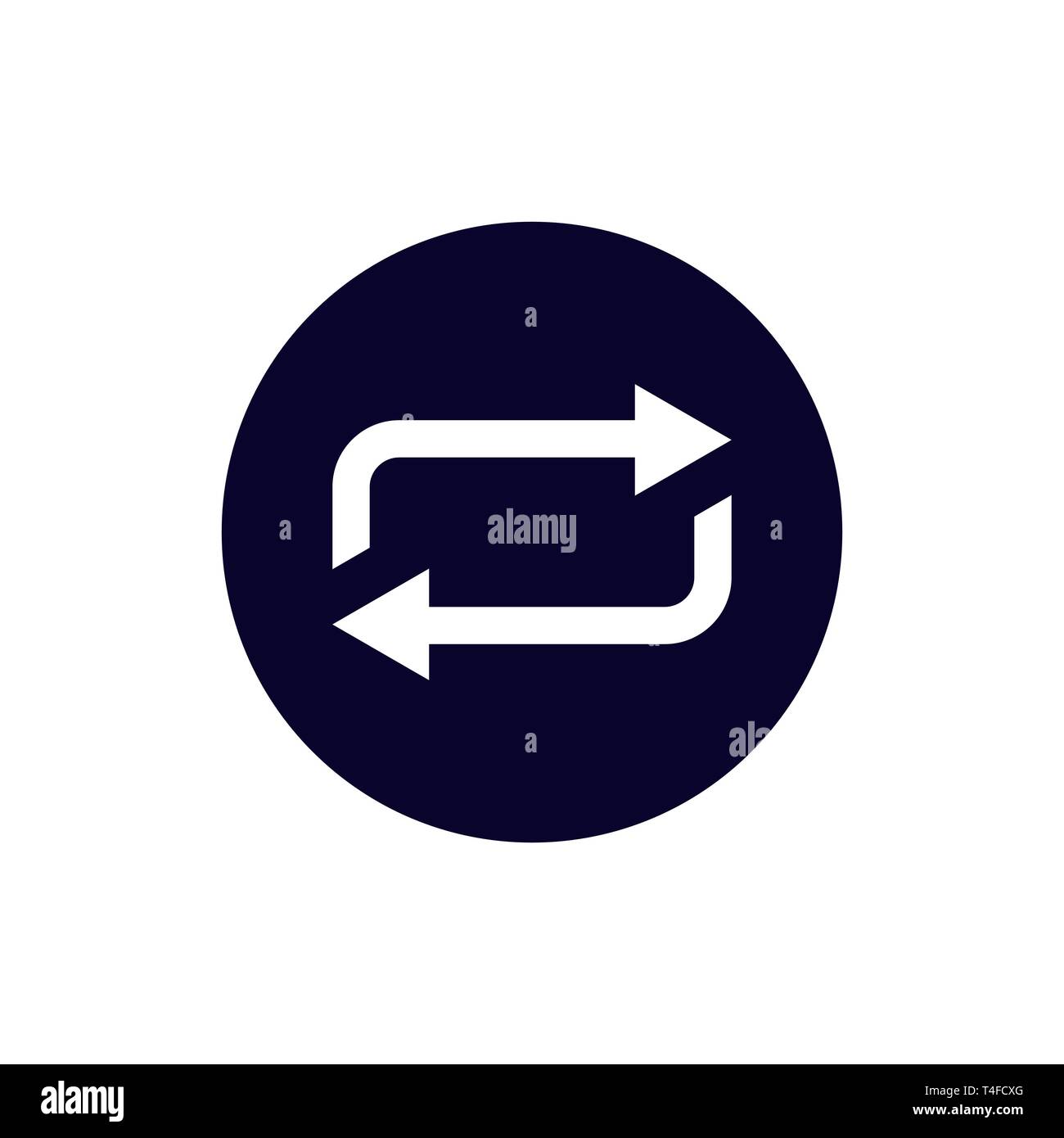 Arrow, refresh update icon flat vector Stock Vector Image & Art - Alamy