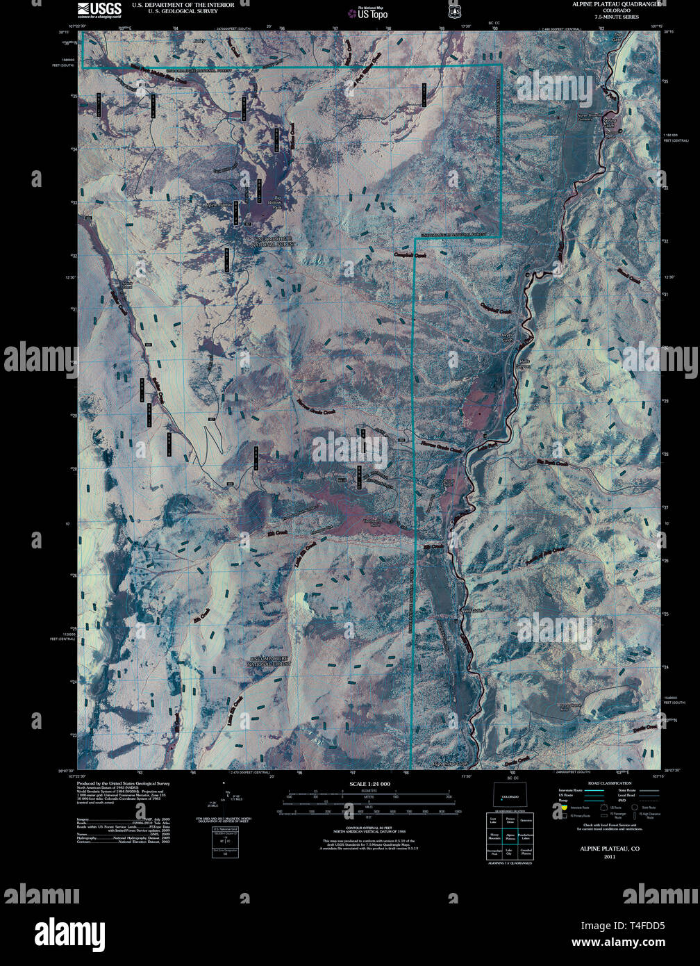 Colorado plateau map hi-res stock photography and images - Alamy