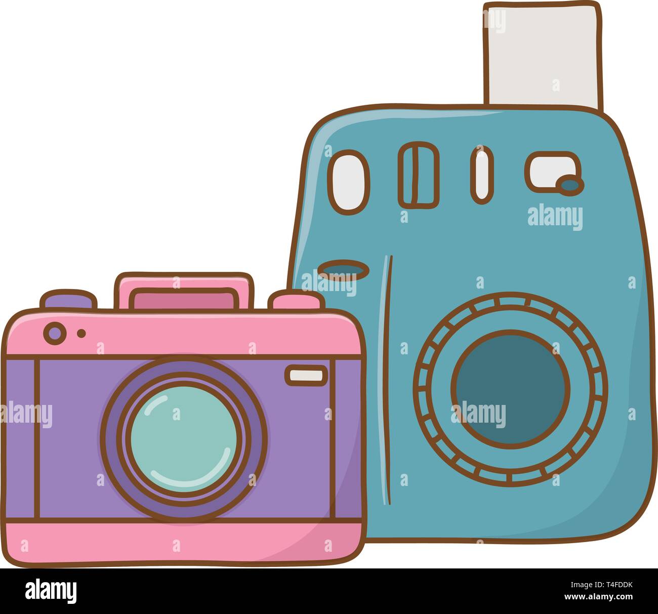 photographic cameras icon cartoon vector illustration graphic design ...