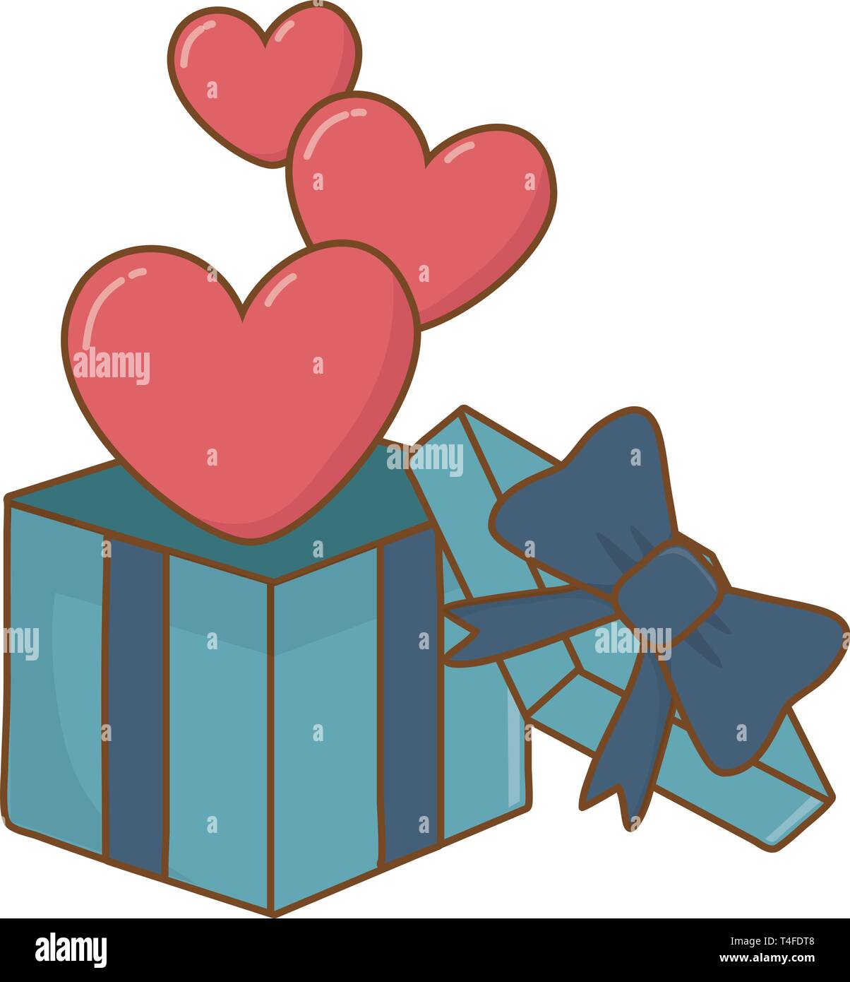 gift box with heart icon cartoon vector illustration graphic design ...