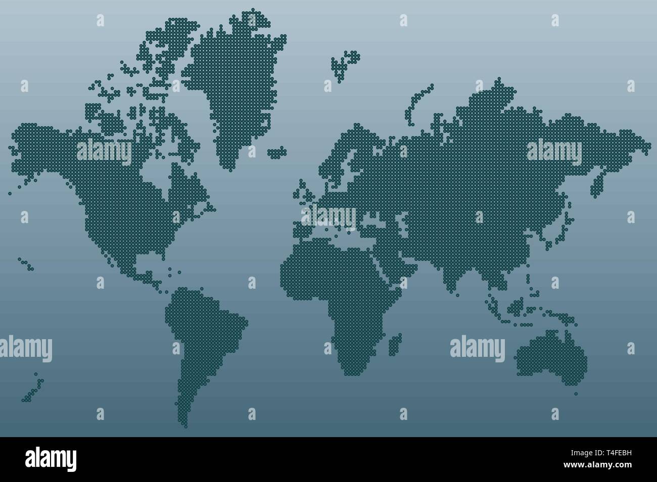 World map made with dots, vector illustration Stock Vector Image & Art ...