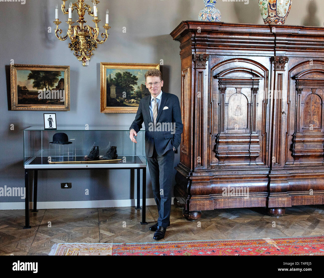 British ambassador to Prague Nick Archer shows to his colleagues ...